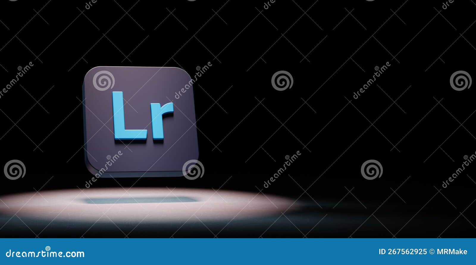 Lightroom App Icon Spotlighted on Black Background Editorial Image ...