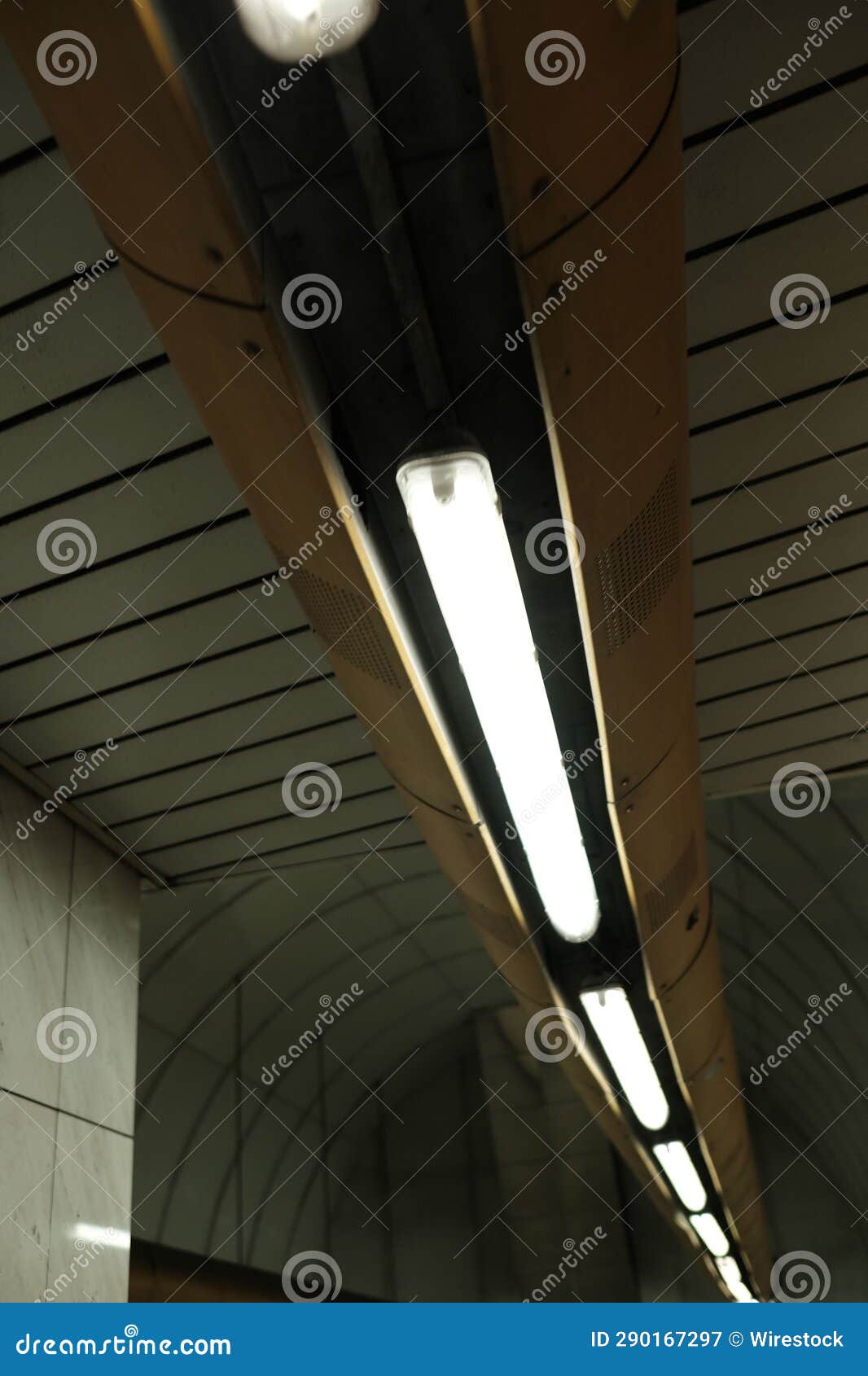 Lights on Above the Metro Station are Dimmer Down for Traffic Stock ...