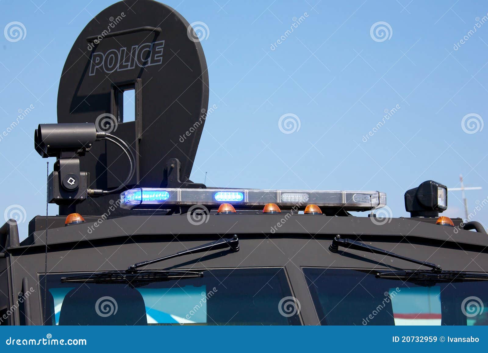 Lights on an Armoured Police Vehicle Editorial Stock Image - Image of ...