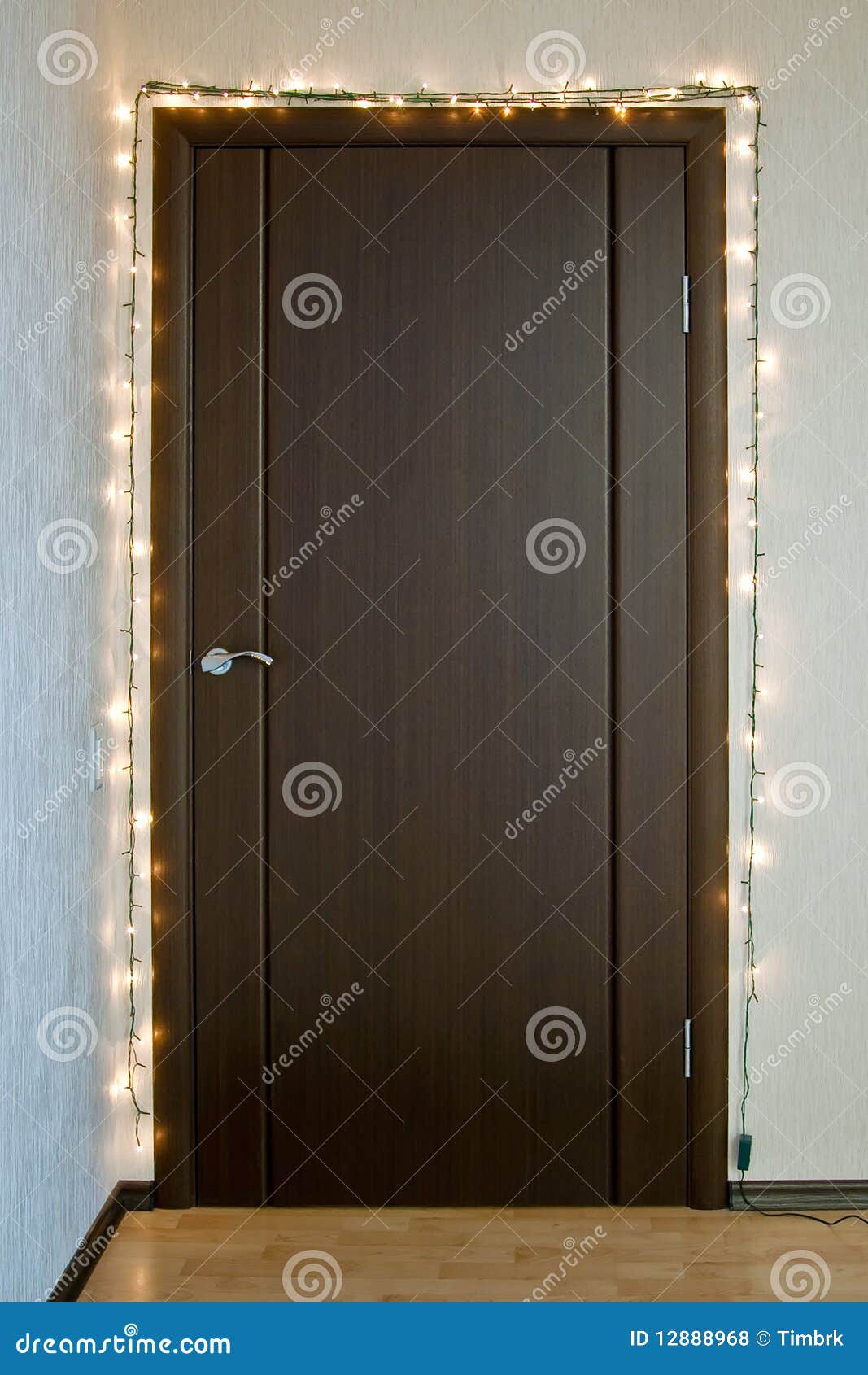 Lights around the door stock photo. Image of corridor - 12888968