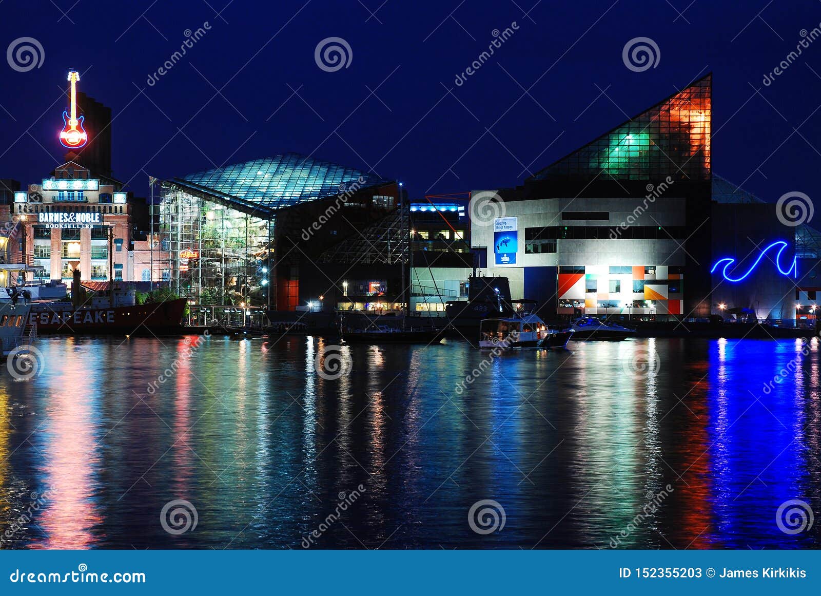 The Lights of Baltimore Maryland Editorial Stock Photo - Image of ...