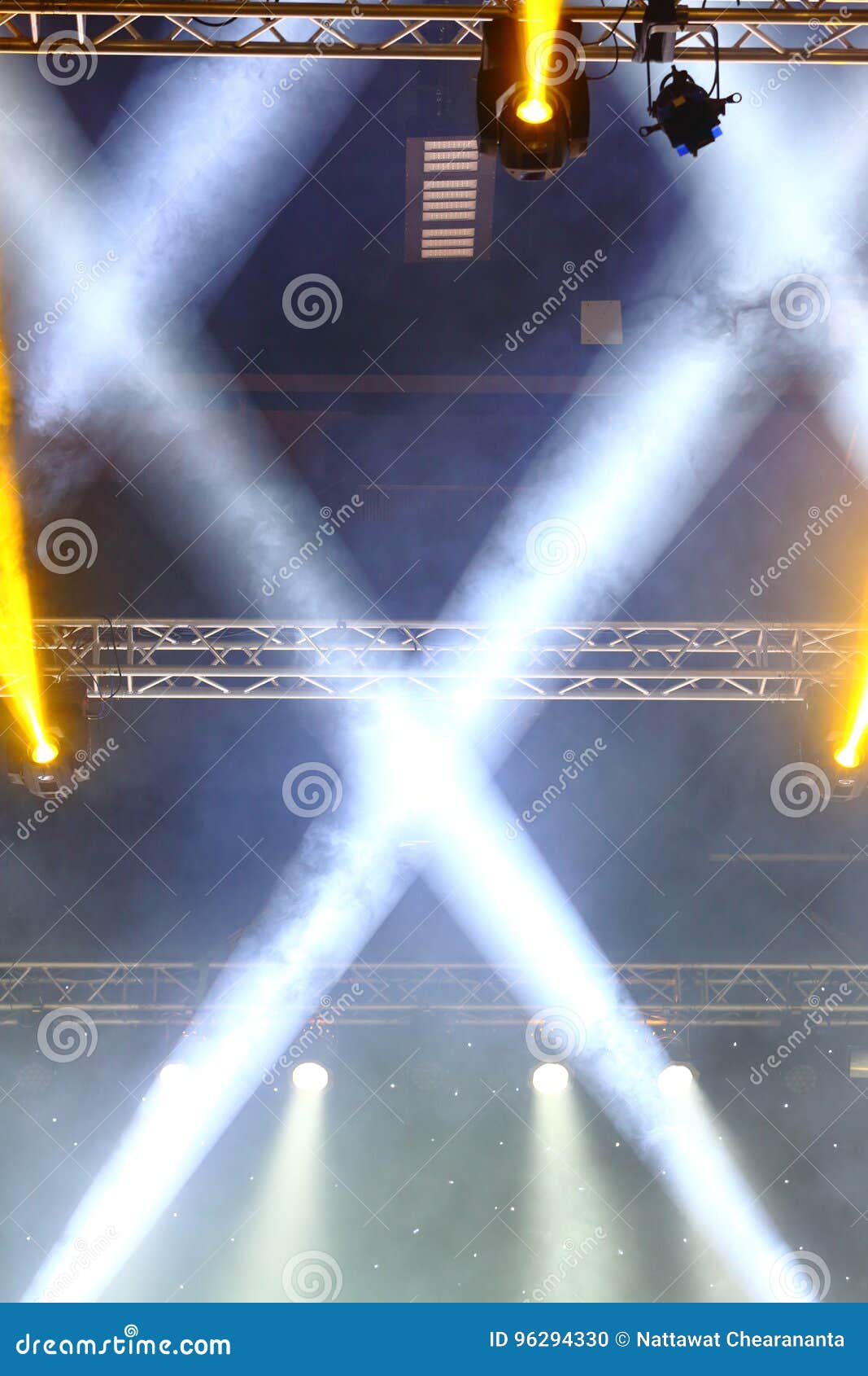 Lights Beams Spotlight Ray Moving Lighting on Rack Construction Stock ...