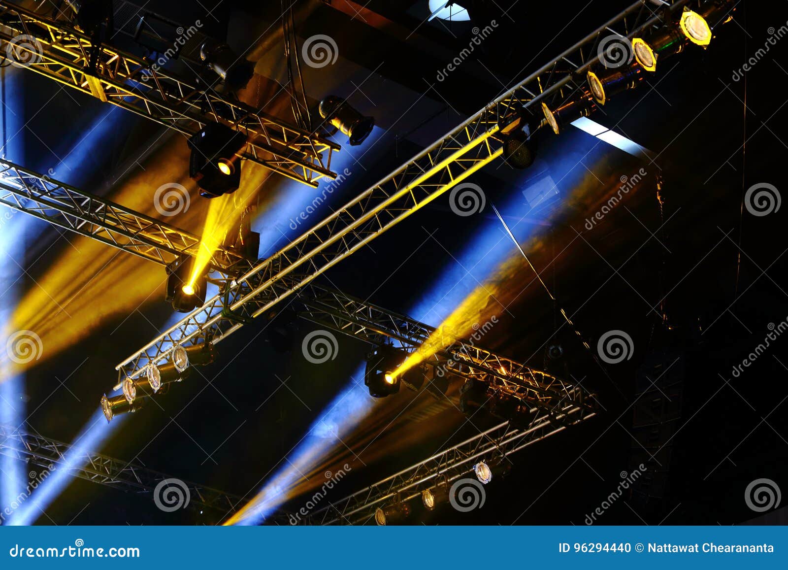 Lights Beams Spotlight Ray Moving Lighting on Rack Construction Stock ...