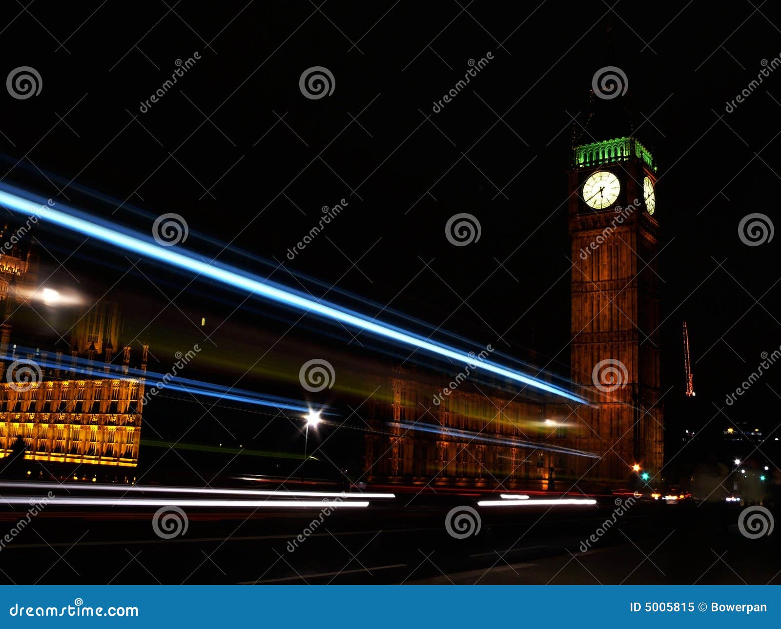 Lights of Big Ben stock image. Image of lights, london - 5005815