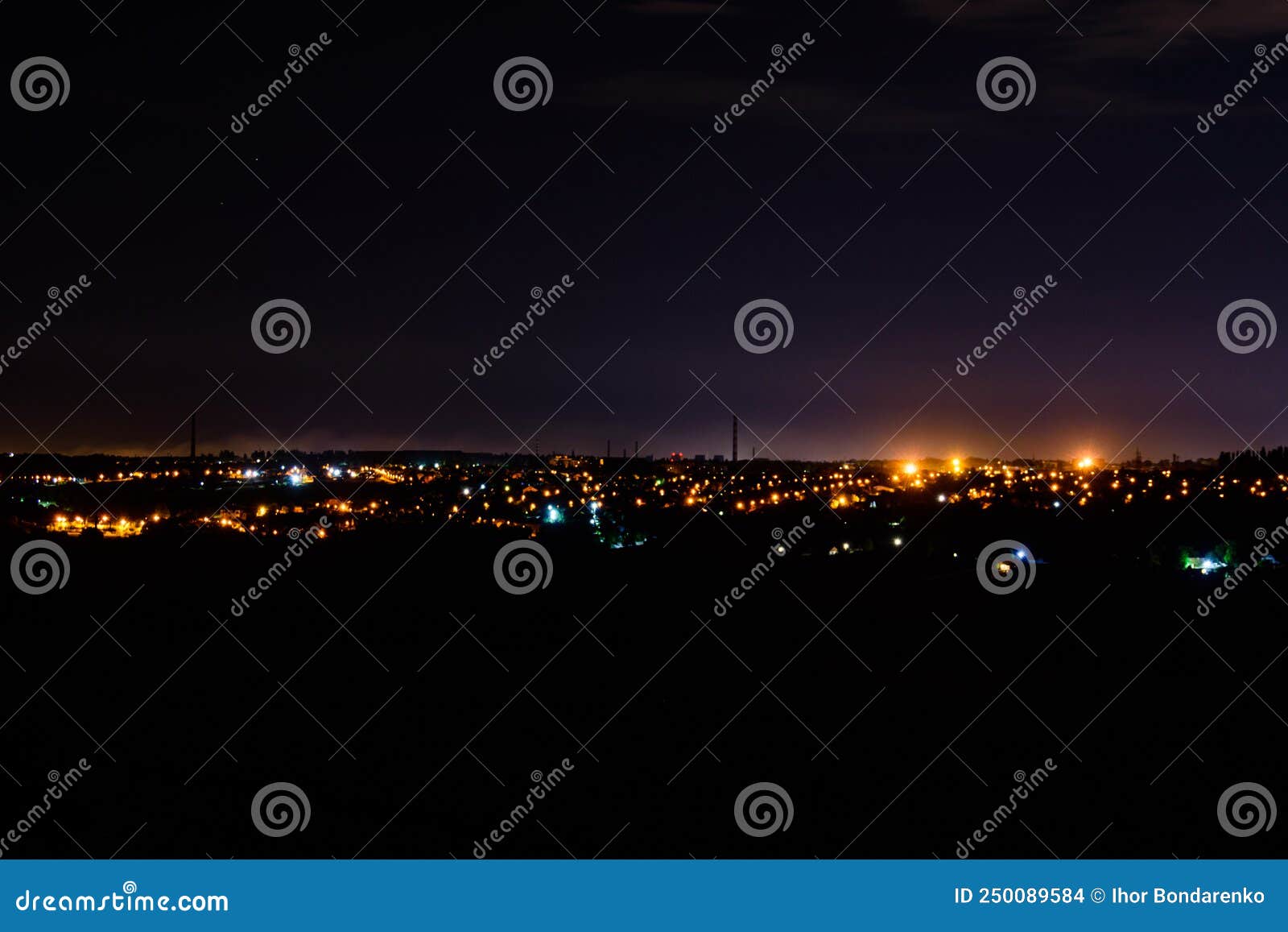 Lights of the Big City at Night Stock Photo - Image of downtown, bright ...