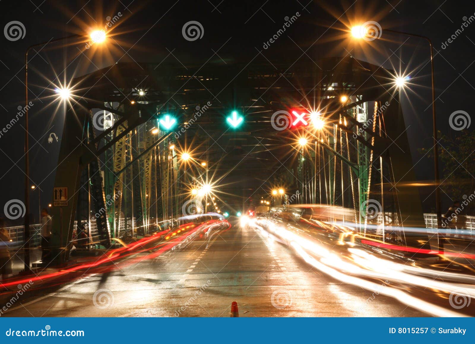 The Lights and Bridge. stock image. Image of shot, thai - 8015257