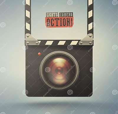 Lights, Camera, Action stock vector. Illustration of entertainment ...