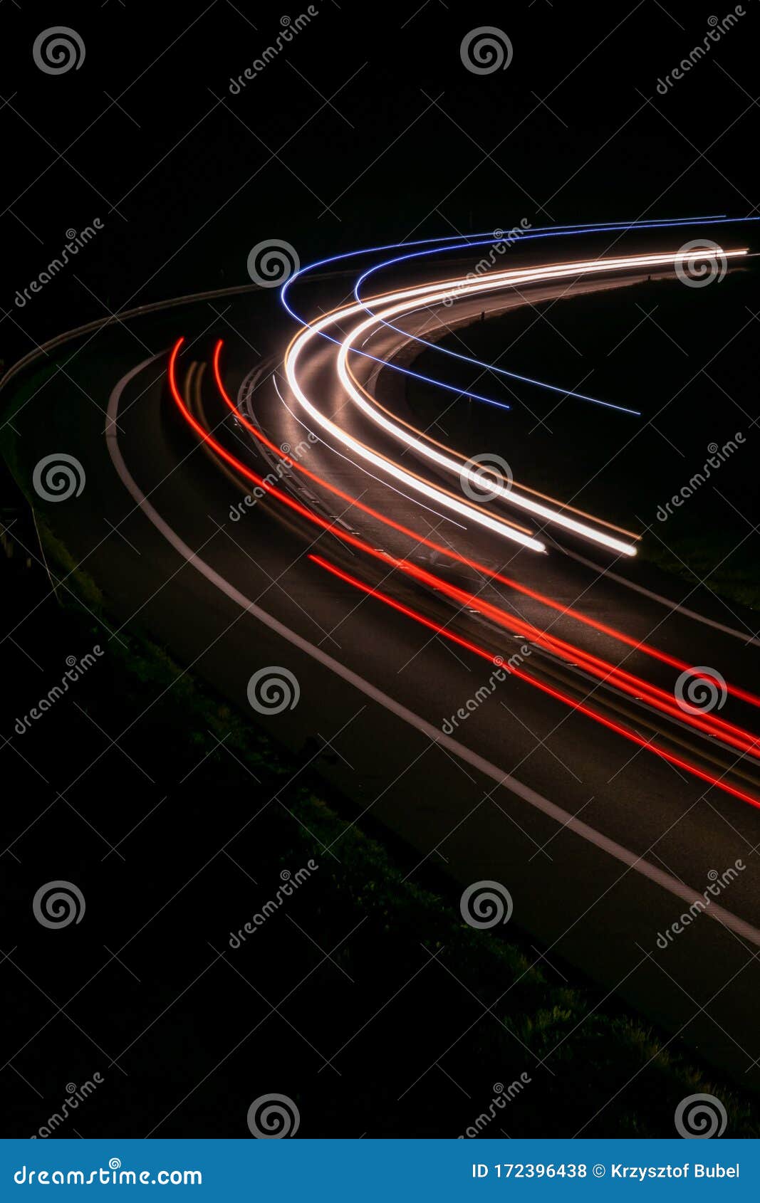 Lights of Cars with Night. Long Exposure Stock Photo - Image of cars ...