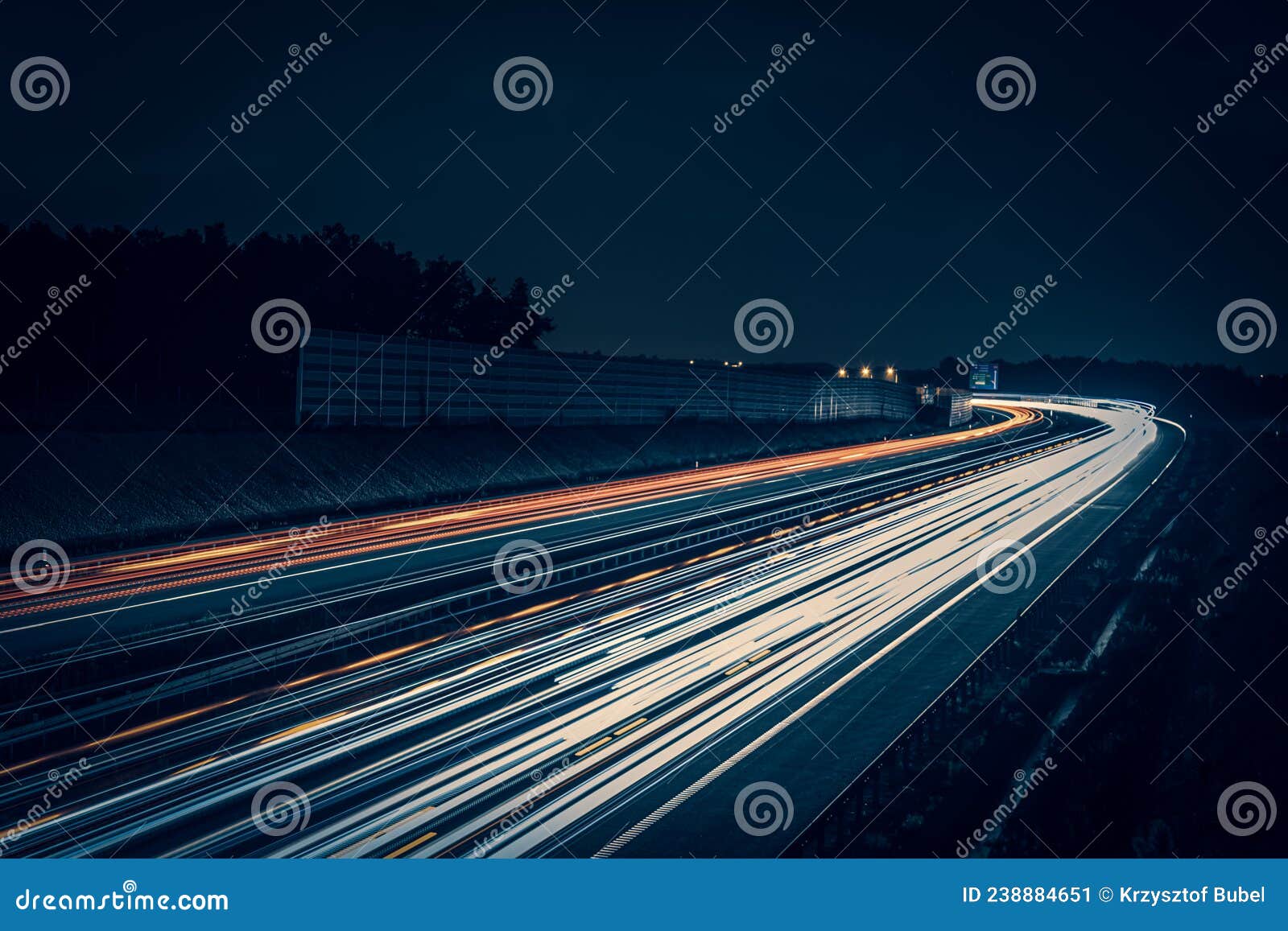 Lights of Cars with Night. Long Exposure Stock Image - Image of ...