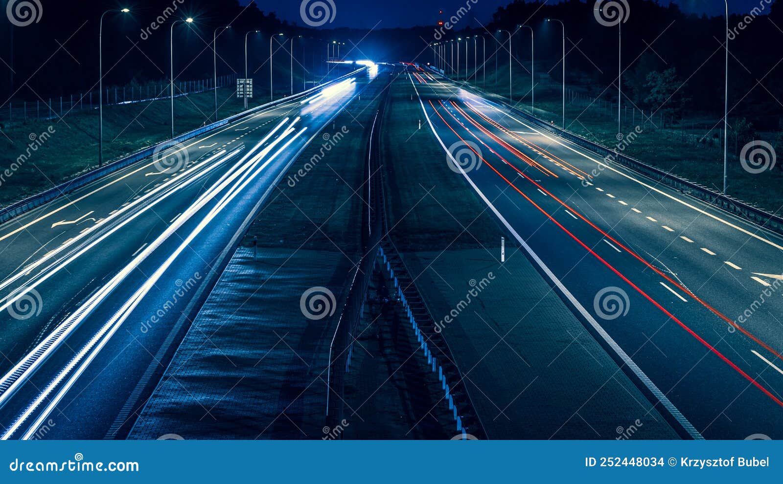 Lights of Cars with Night. Long Exposure Stock Photo - Image of scene ...