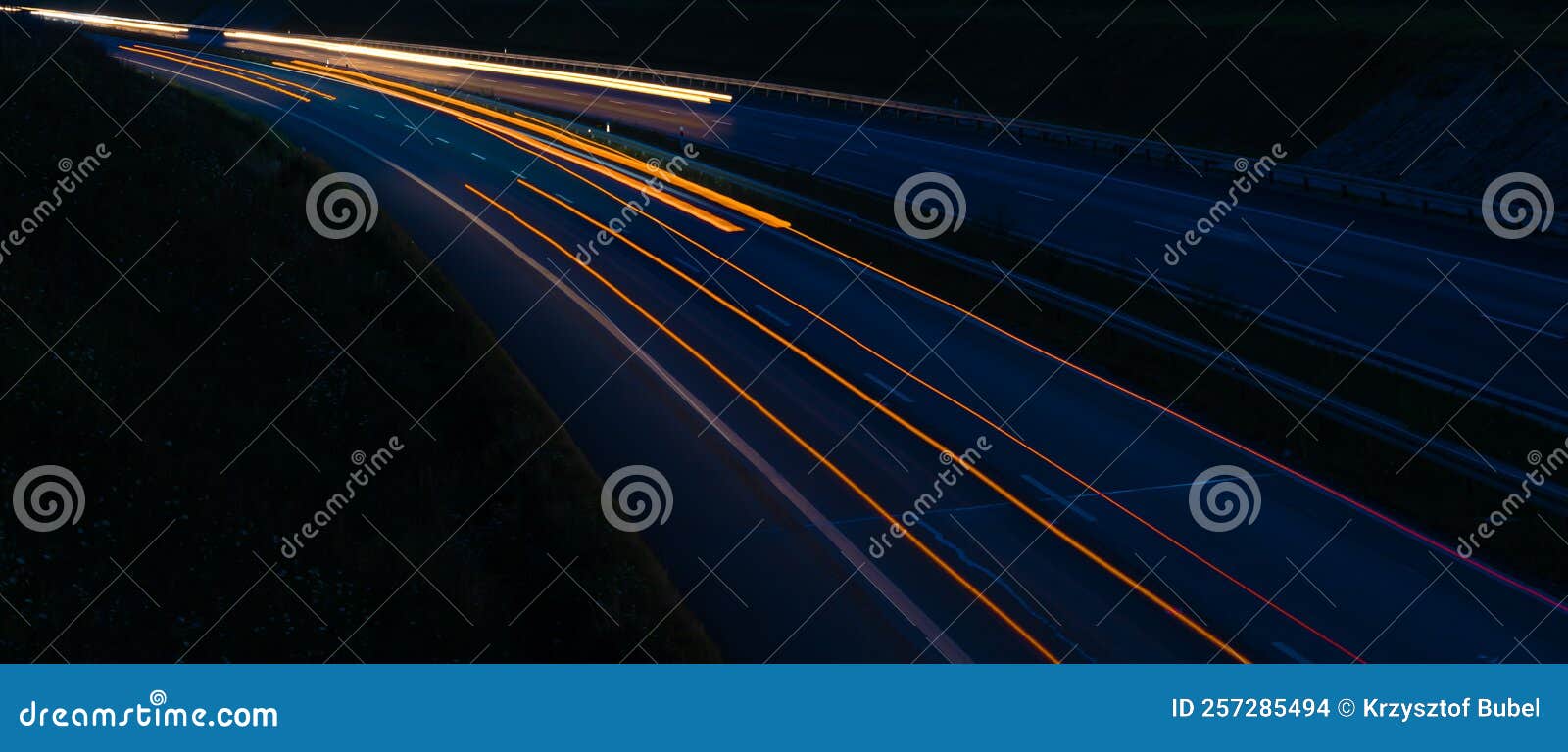 Lights of Cars with Night. Long Exposure Stock Photo - Image of night ...