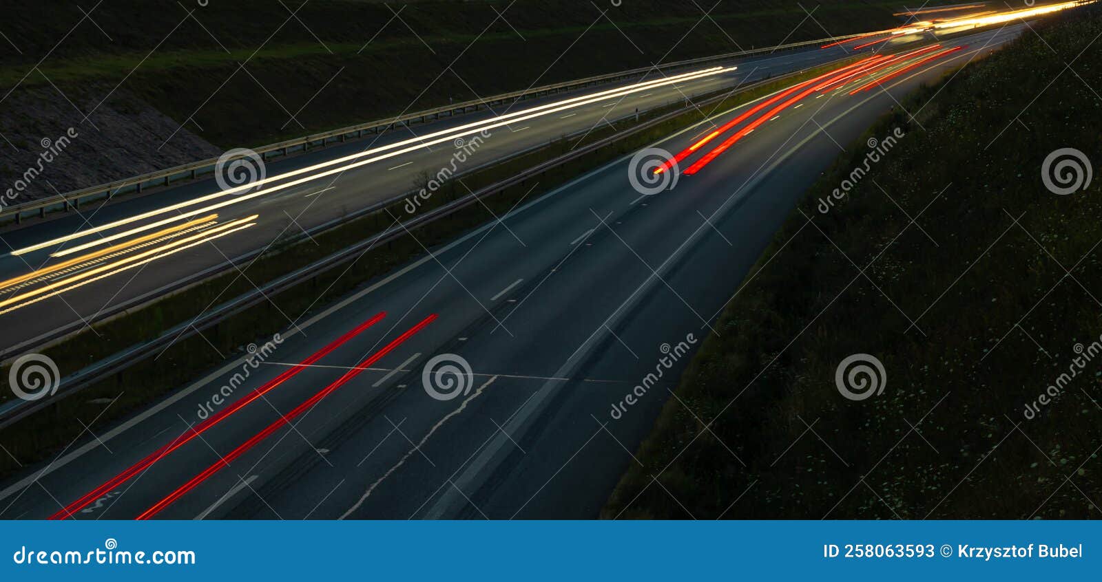 Lights of Cars with Night. Long Exposure Stock Image - Image of ...