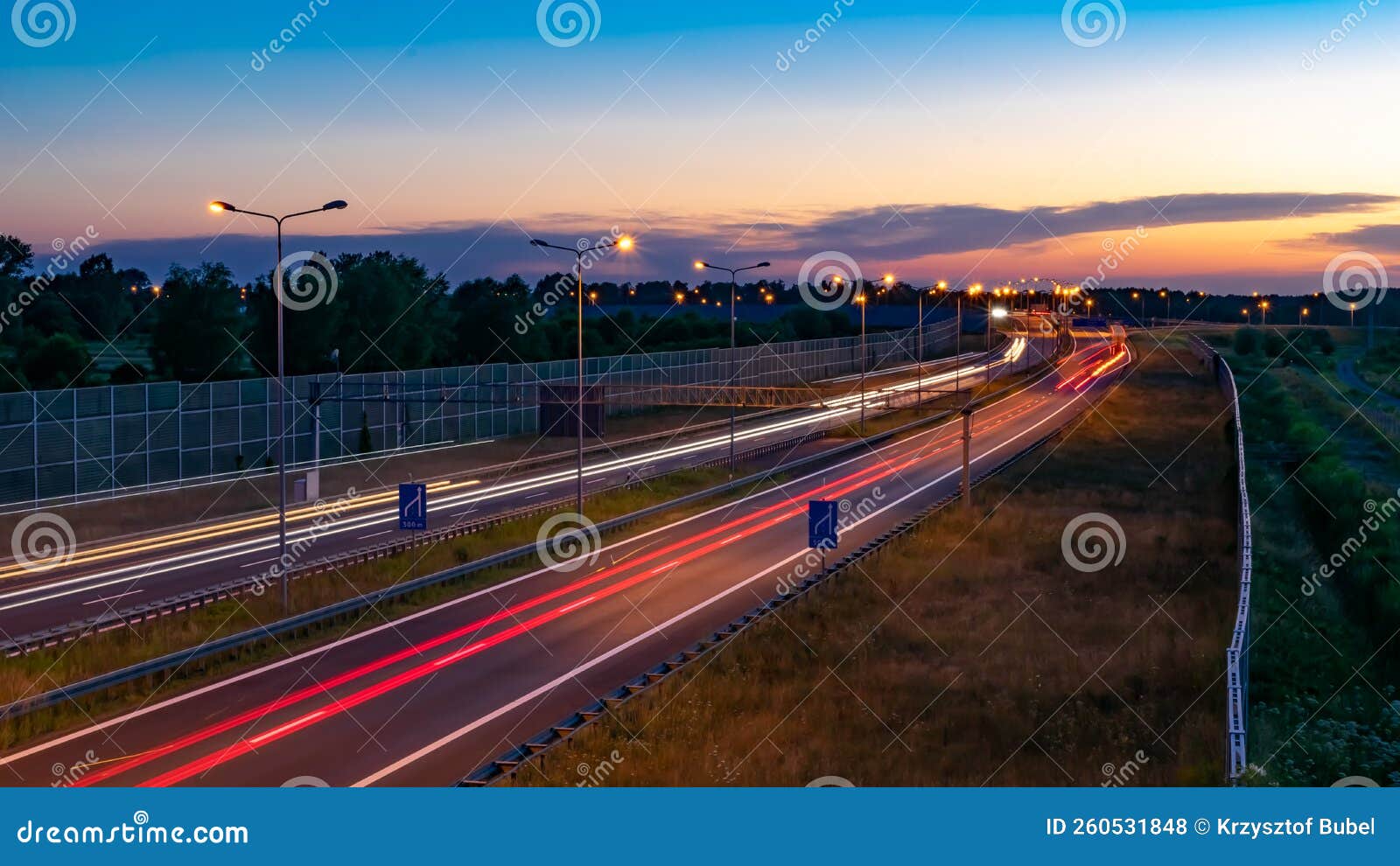 Lights of Cars with Night. Long Exposure Stock Photo - Image of traffic ...