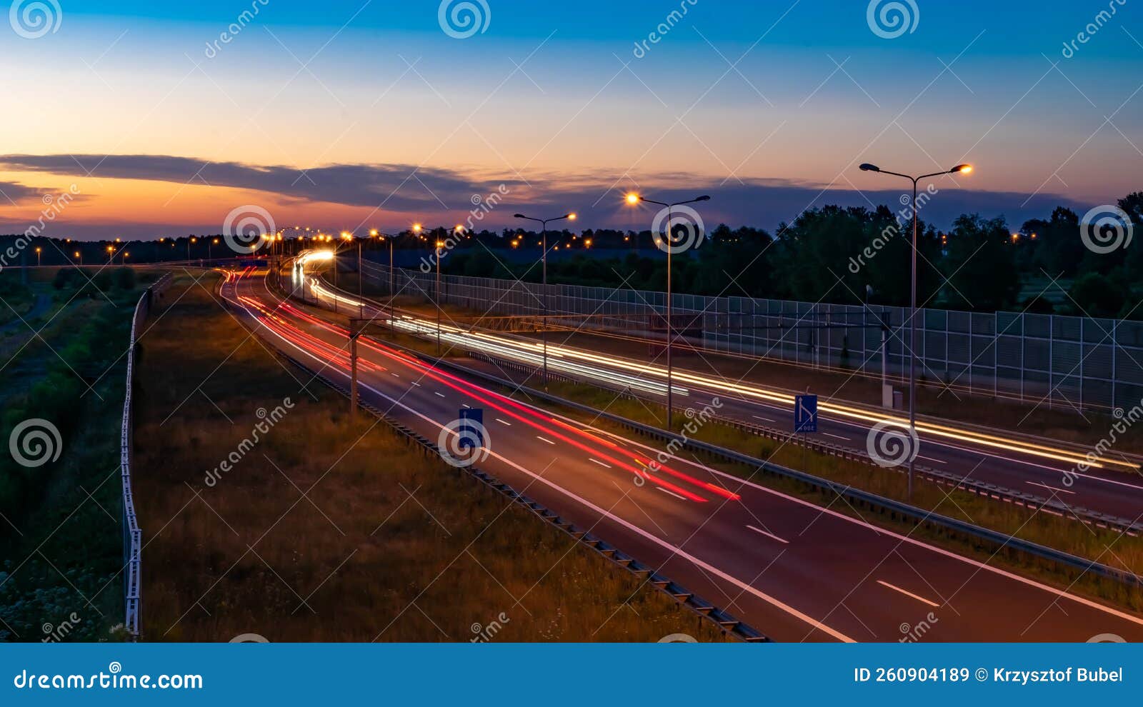 Lights of Cars with Night. Long Exposure Stock Image - Image of light ...