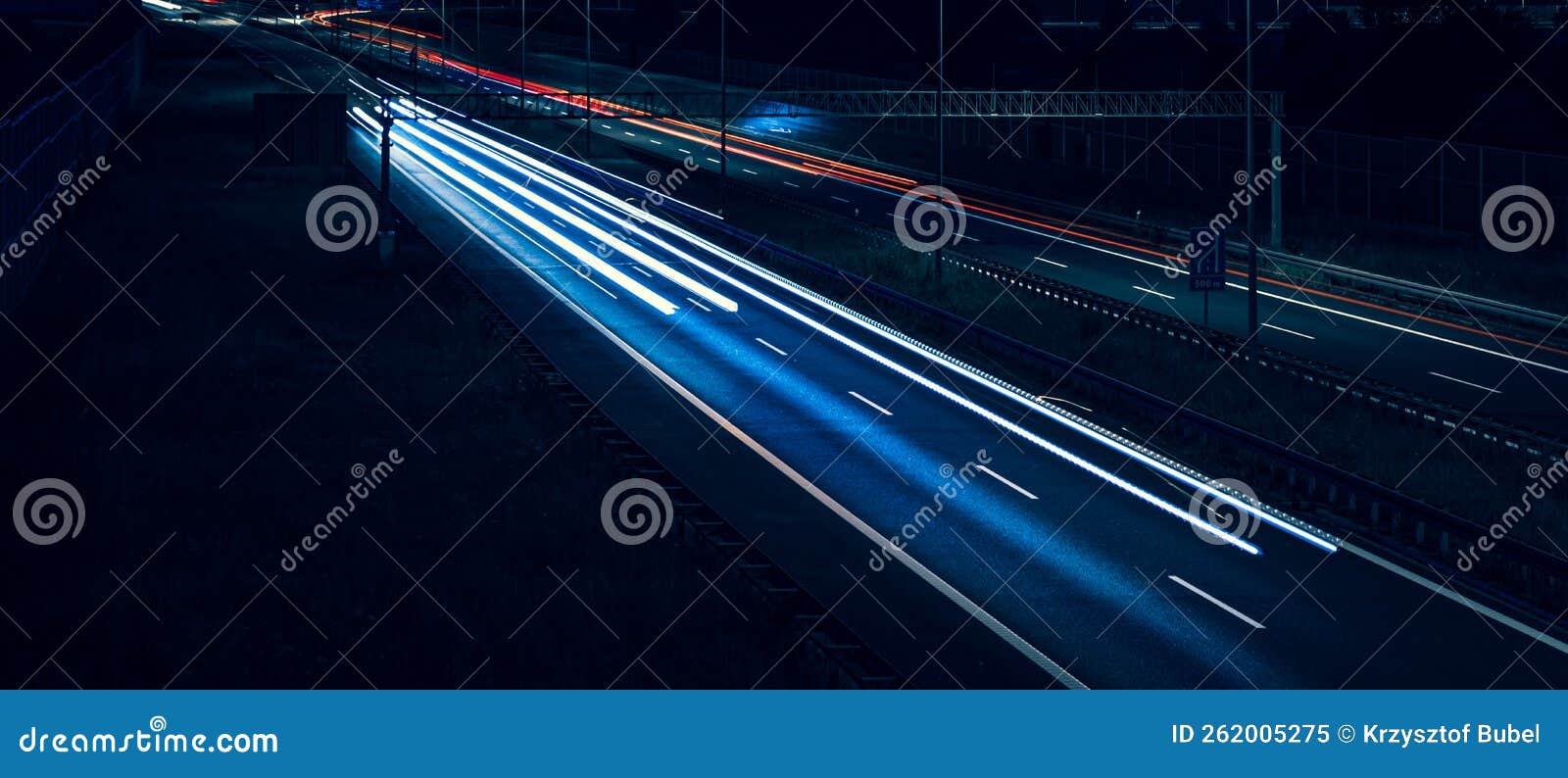Lights of Cars with Night. Long Exposure Stock Image - Image of night ...