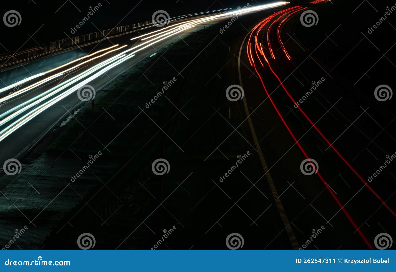 Lights of Cars with Night. Long Exposure Stock Image - Image of road ...