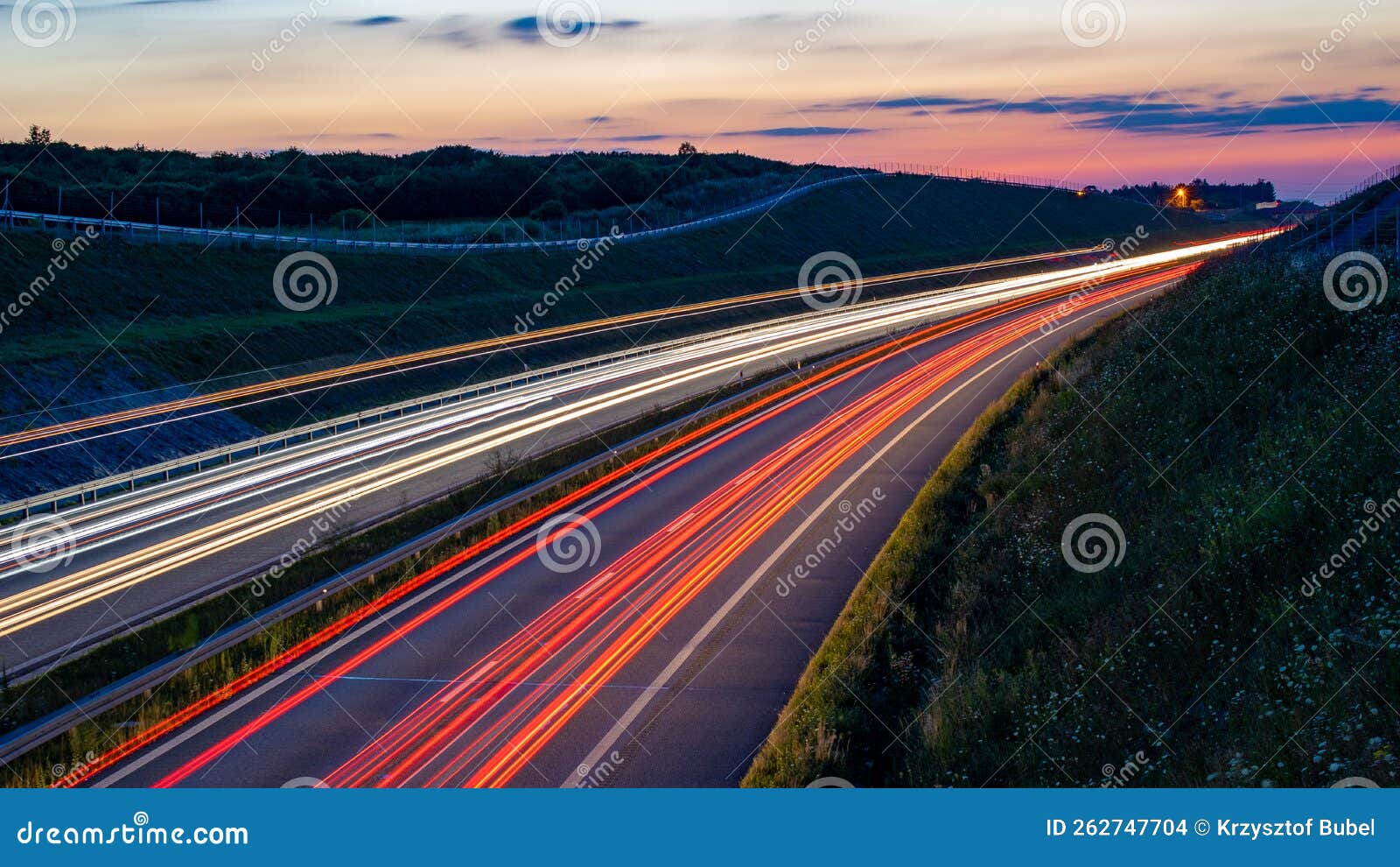 Lights of Cars with Night. Long Exposure Stock Photo - Image of drive ...