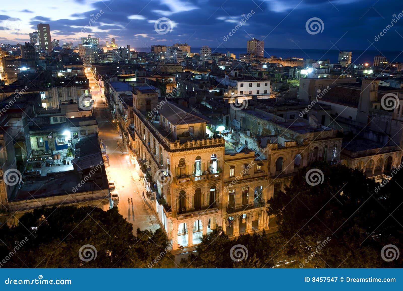 Lights of Centro Havana, Cuba Stock Image - Image of habana, landmark ...