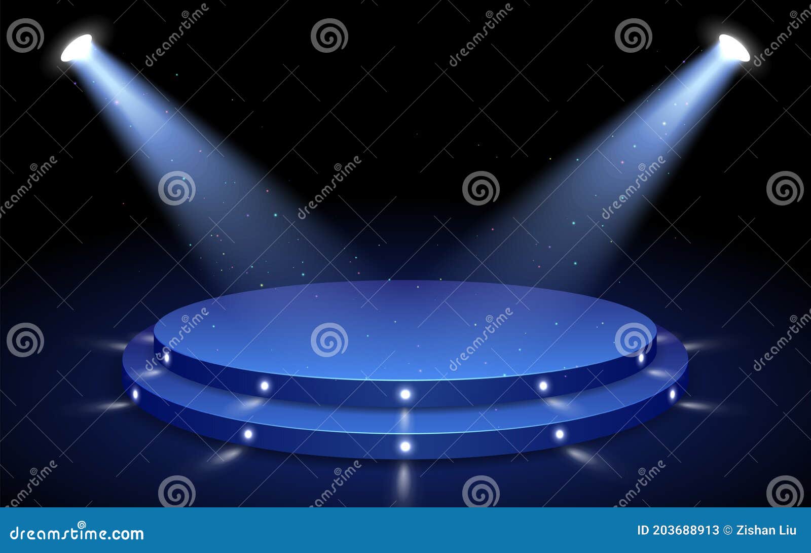 The Lights are Directed To the Round Stage, Celebration Background ...