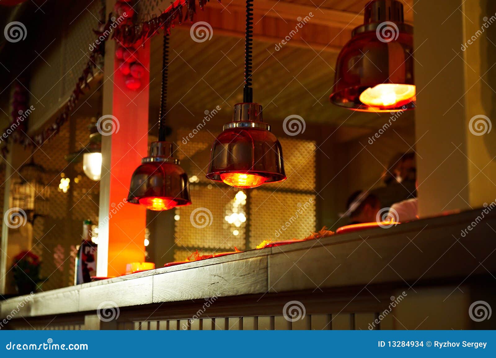 Lights dishes at the bar stock photo. Image of lights - 13284934