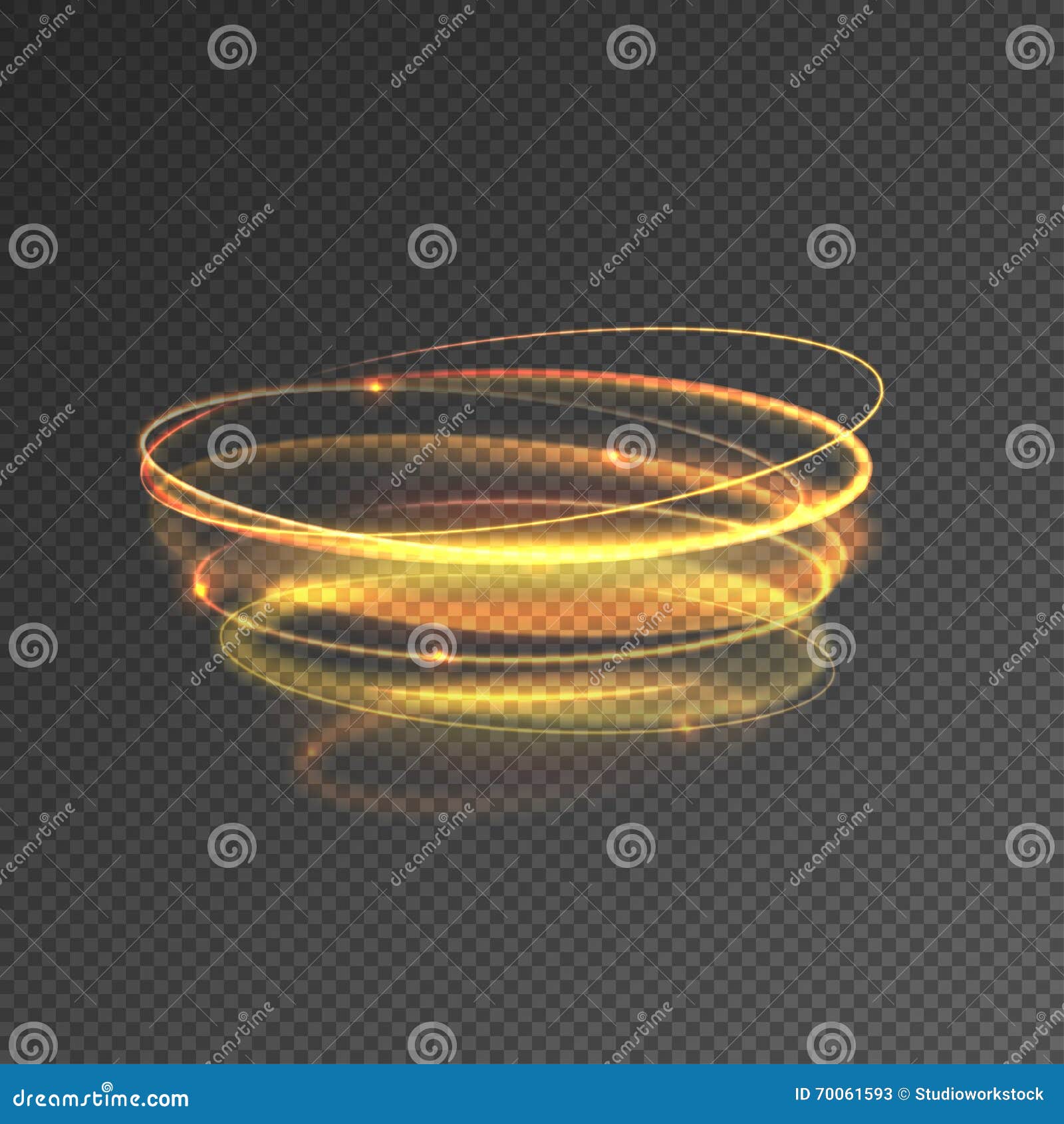 Lights Effect. Glow Circle Line. Shiny Elements. Stock Vector ...