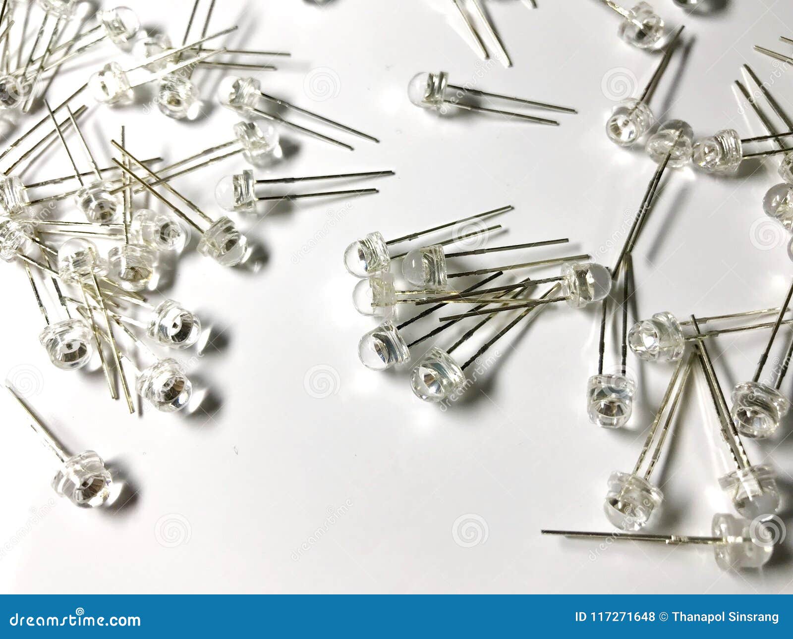 Lights Emitting Diode , LED , on White Background. Stock Photo - Image ...