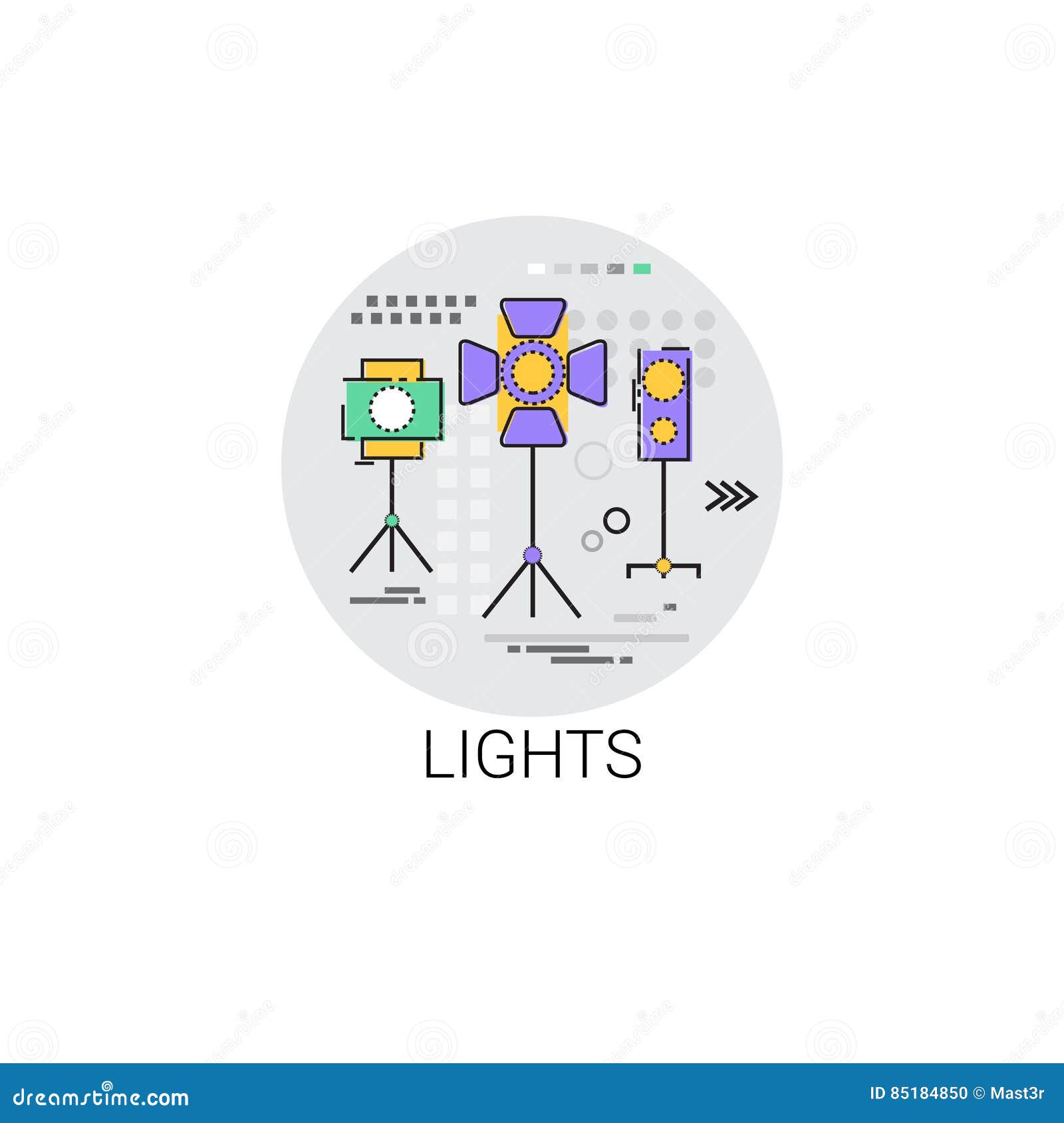 Lights Film Production Industry Icon Stock Vector - Illustration of ...