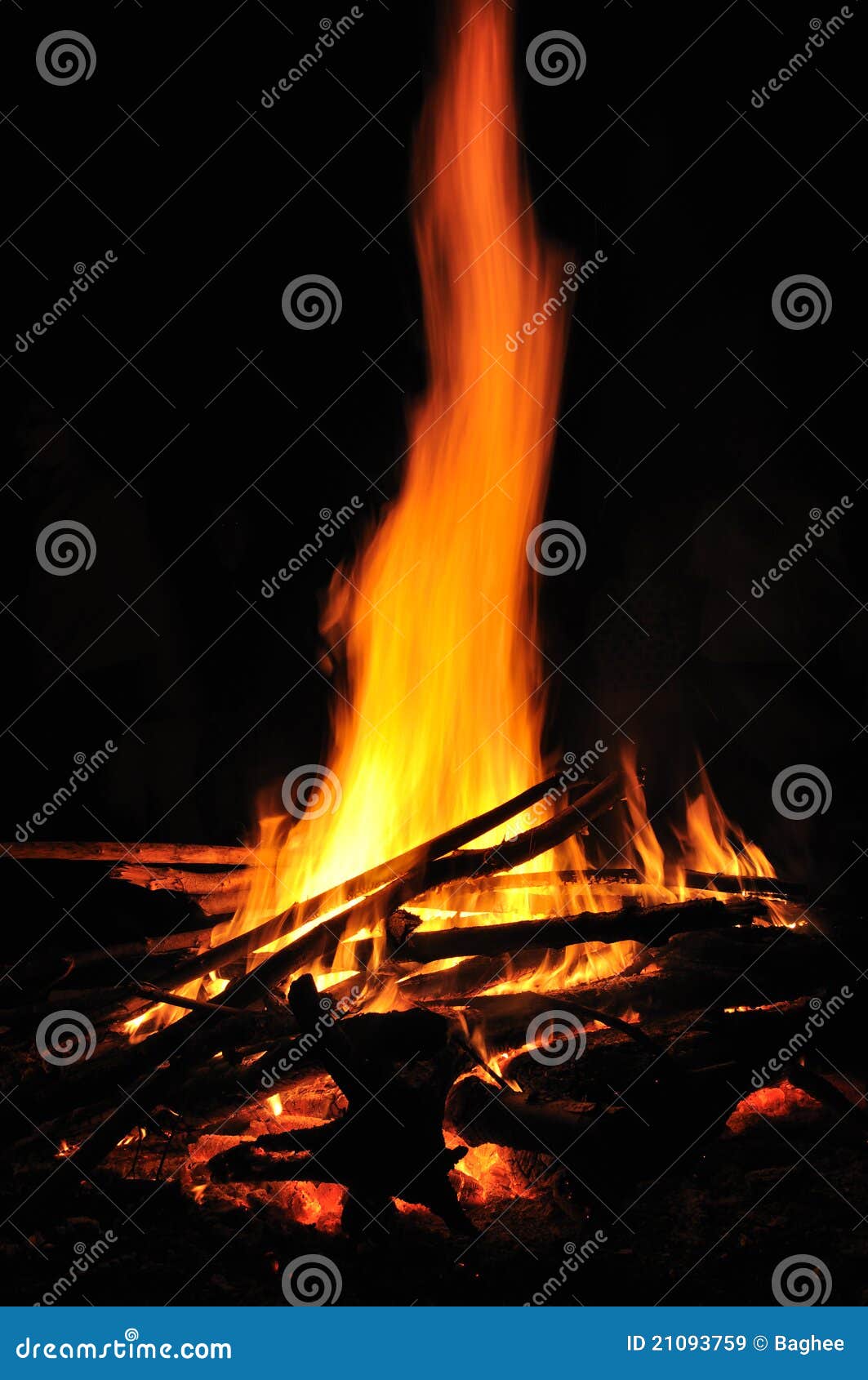 Lights of the fire stock image. Image of tongues, night - 21093759