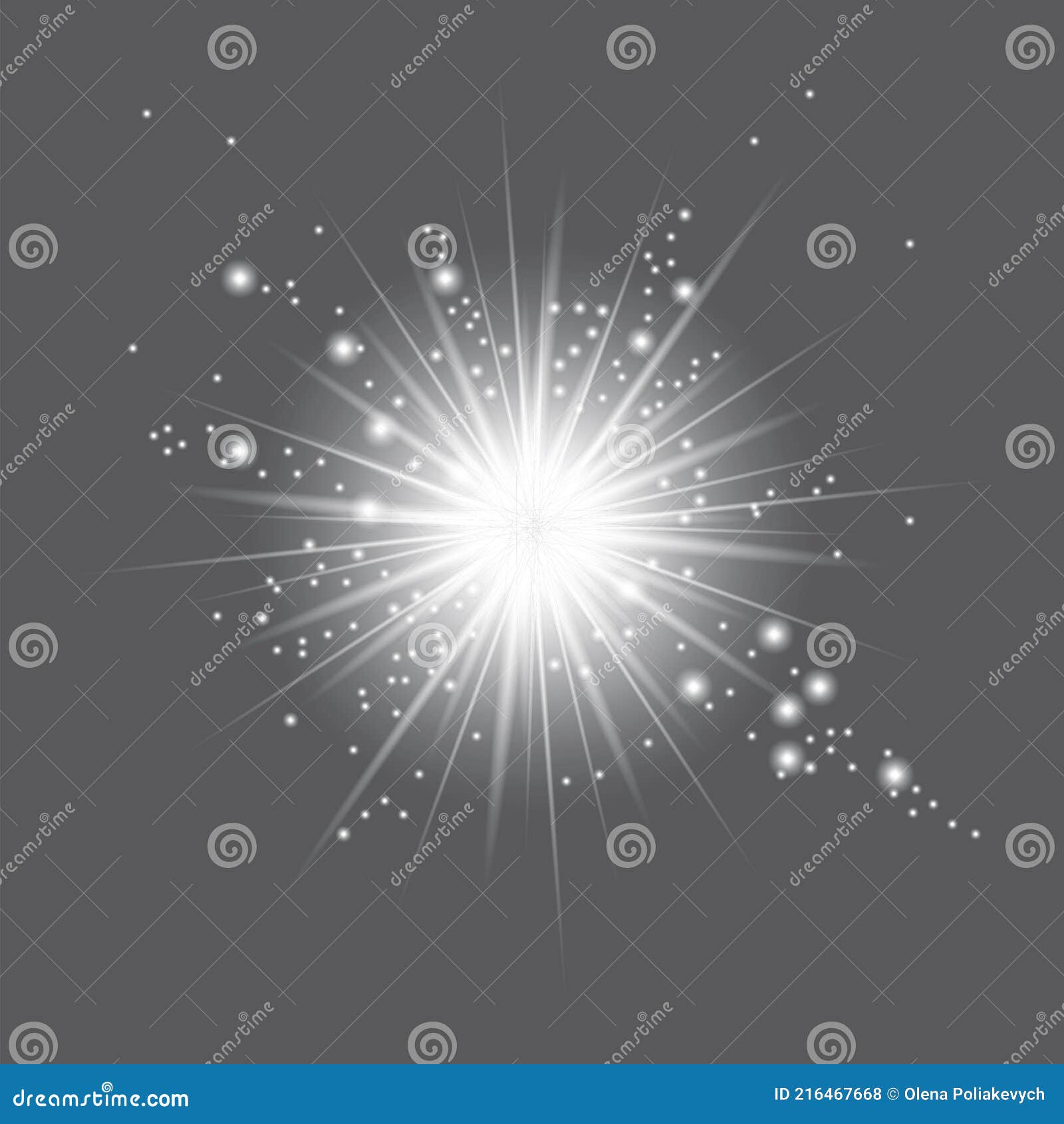 Lights Flash Gray Background. Bright Star. Sun Texture. Glare Texture ...