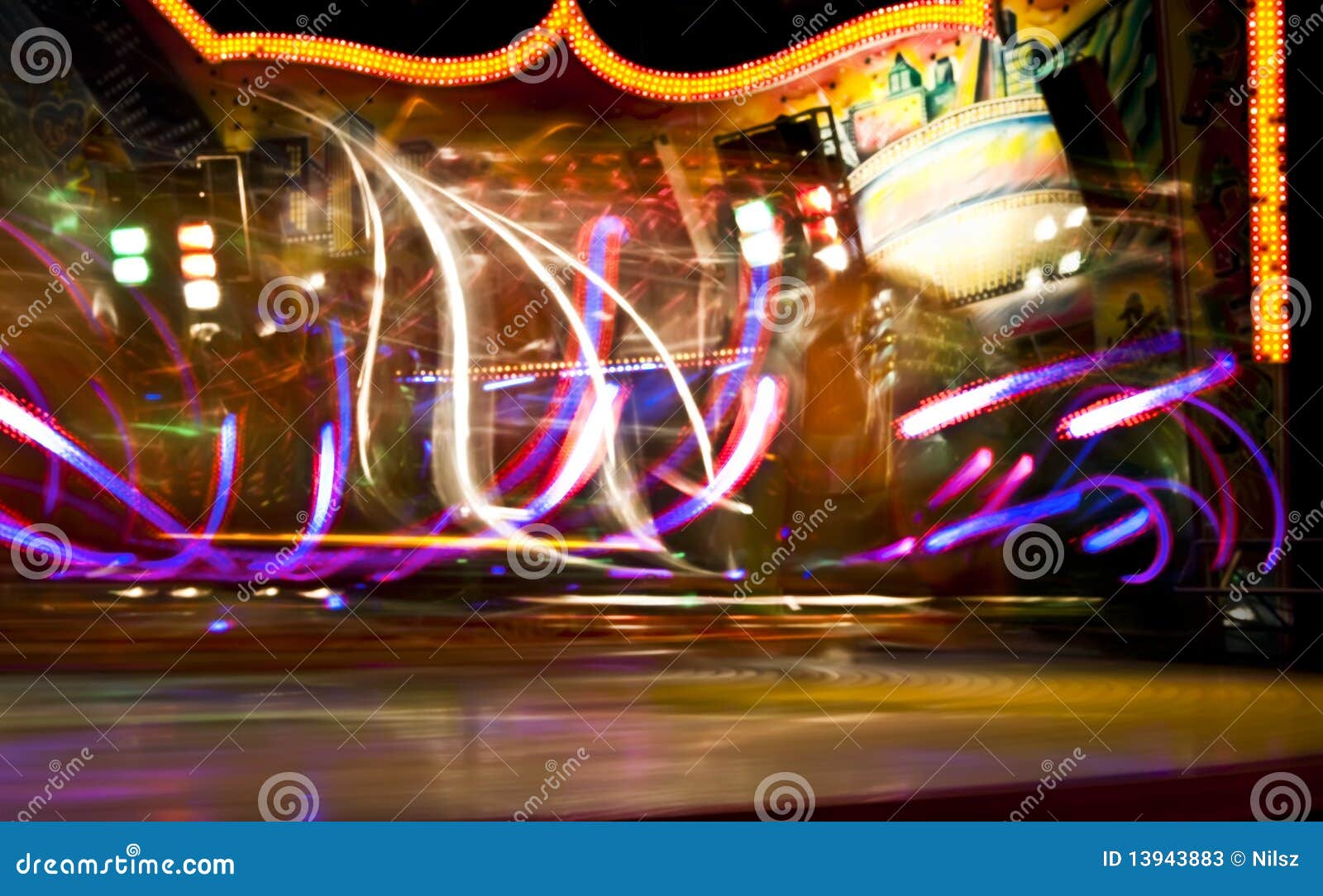 Lights from Fun Fair Carousel Stock Image - Image of rotate, carousel ...