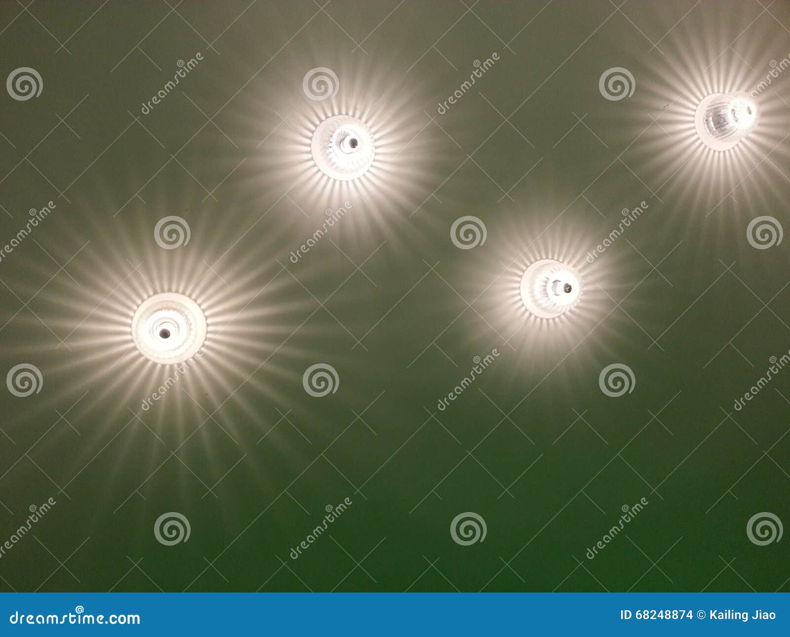 Lights on green ceiling stock photo. Image of beautiful - 68248874