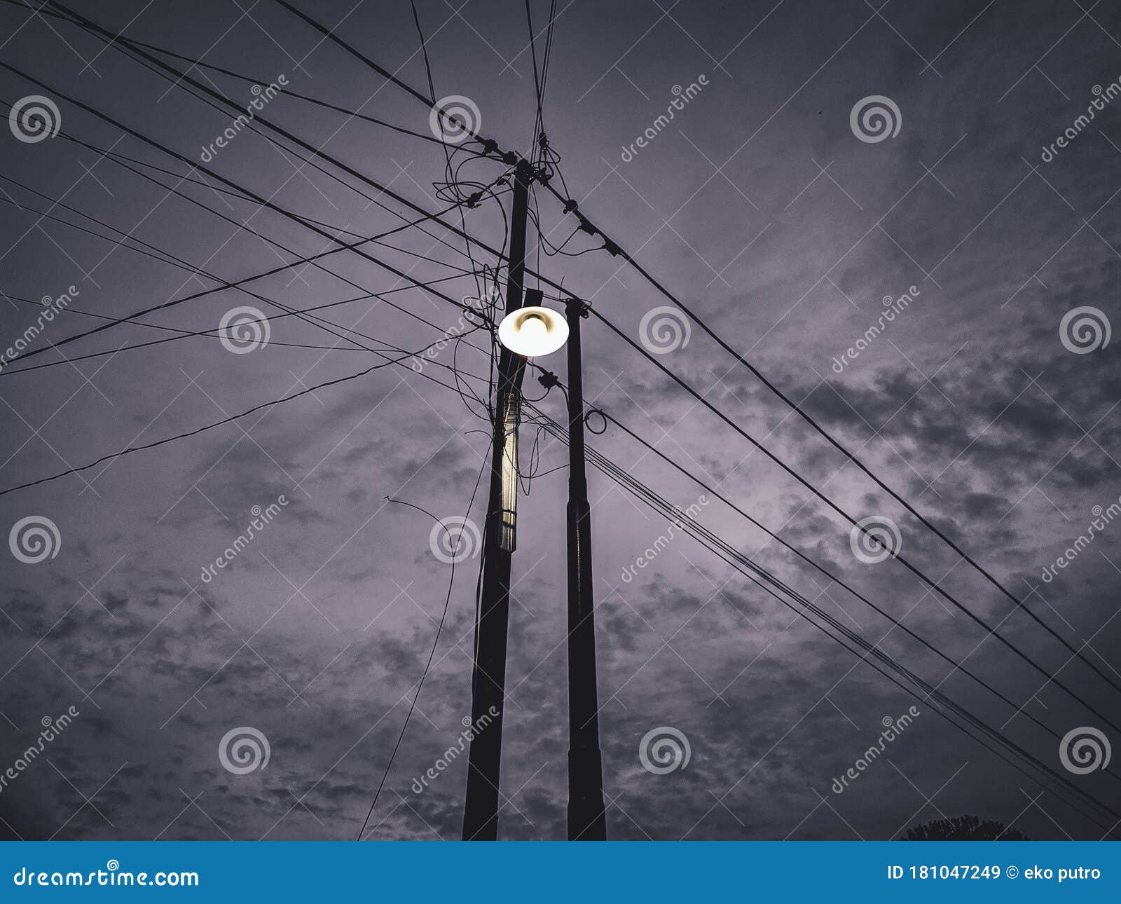 Lights in the Middle of the Night Stock Image - Image of night, street ...
