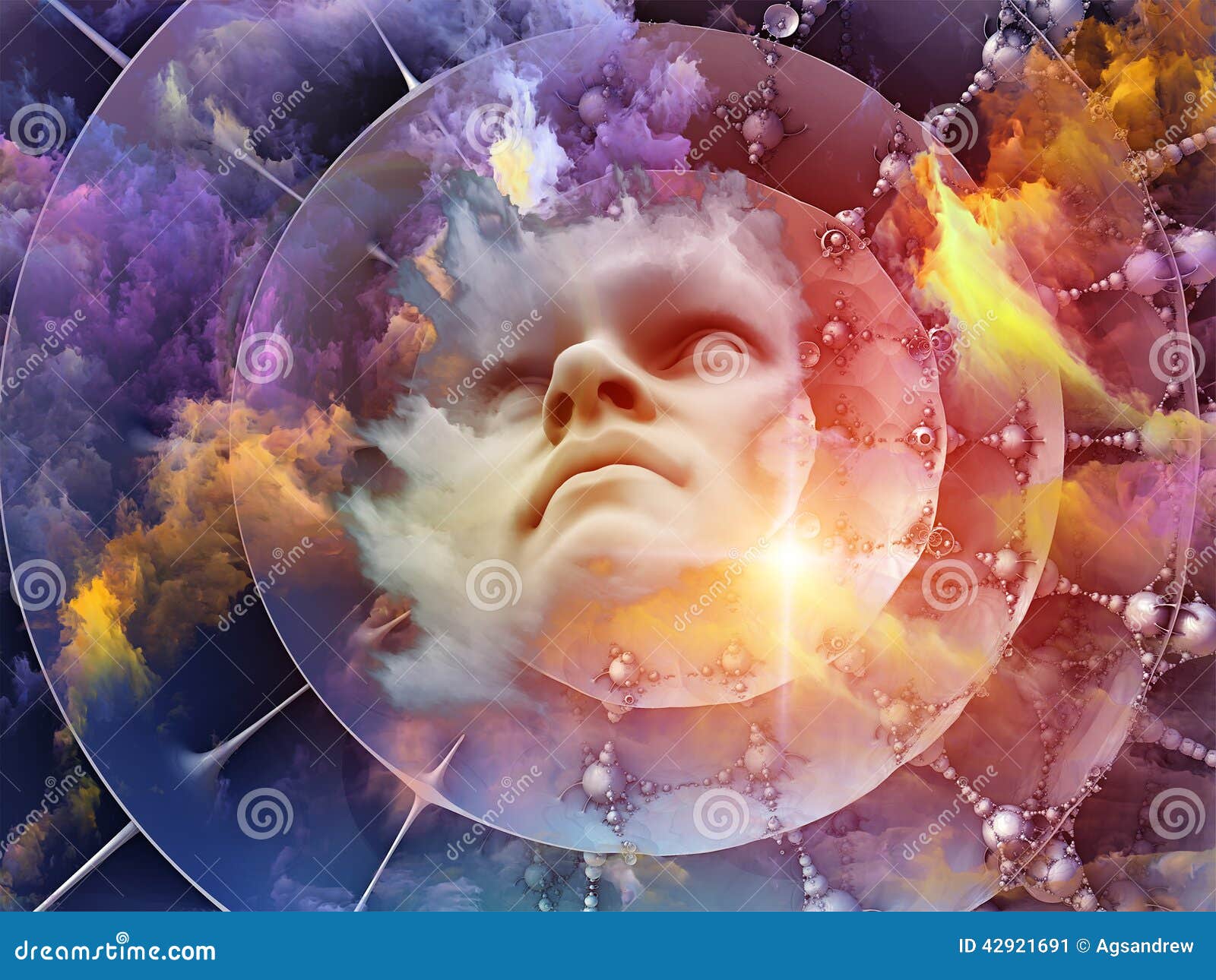 Lights of the Mind stock illustration. Illustration of background ...