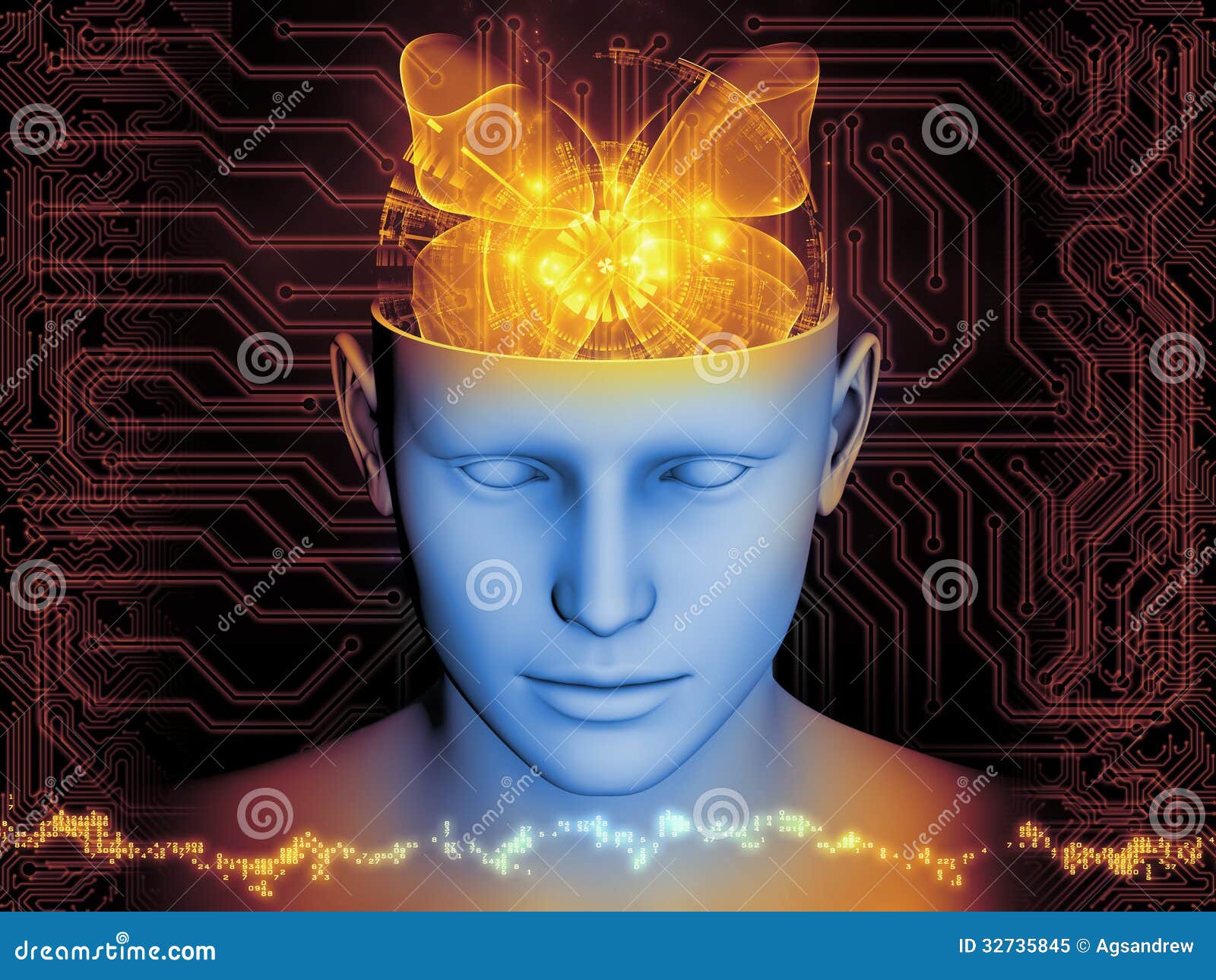 Lights of the Mind stock illustration. Illustration of fiction - 32735845