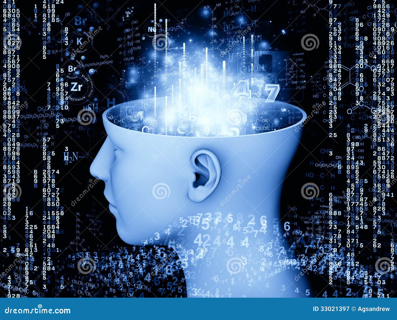 Lights of the Mind stock illustration. Illustration of artwork - 33021397