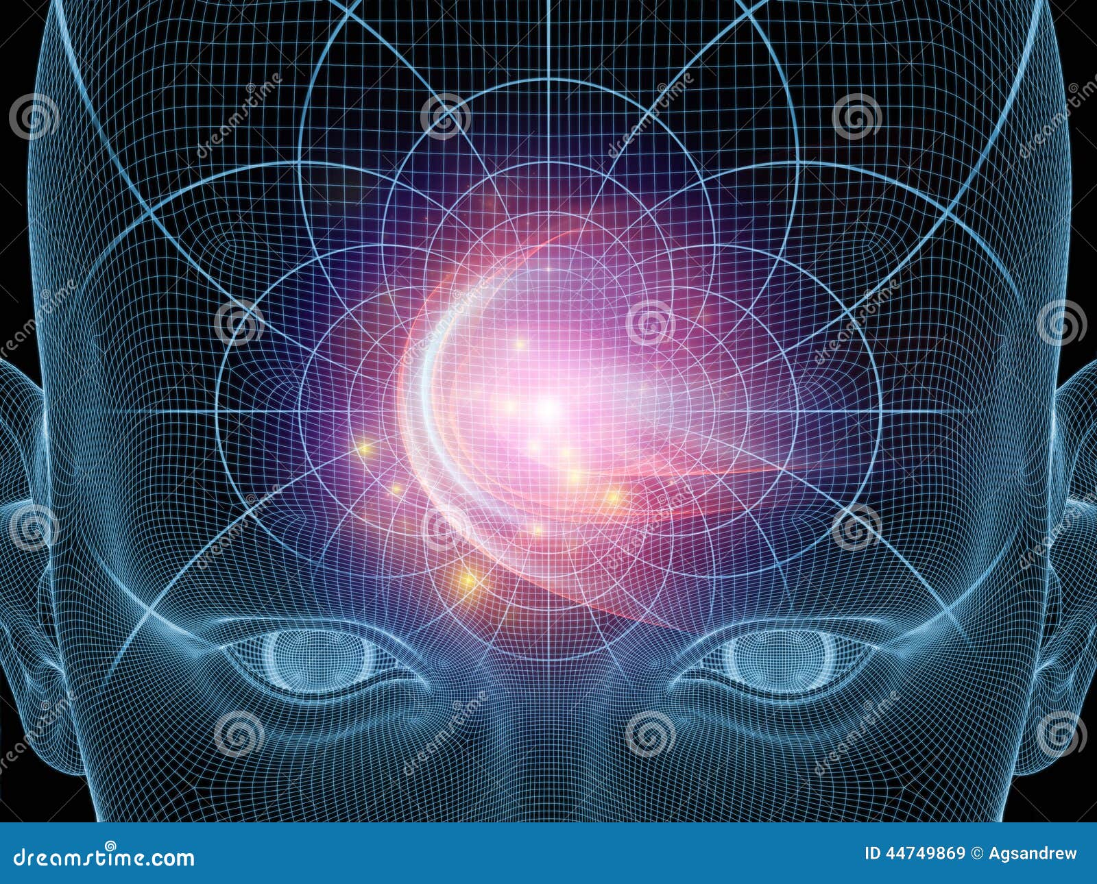 Lights of the mind stock illustration. Illustration of meditation ...