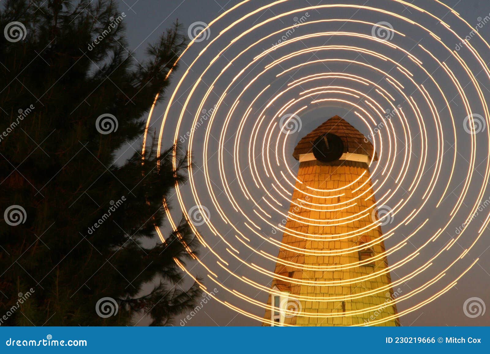 Windmill at Night 1 stock photo. Image of complete, tower - 230219666