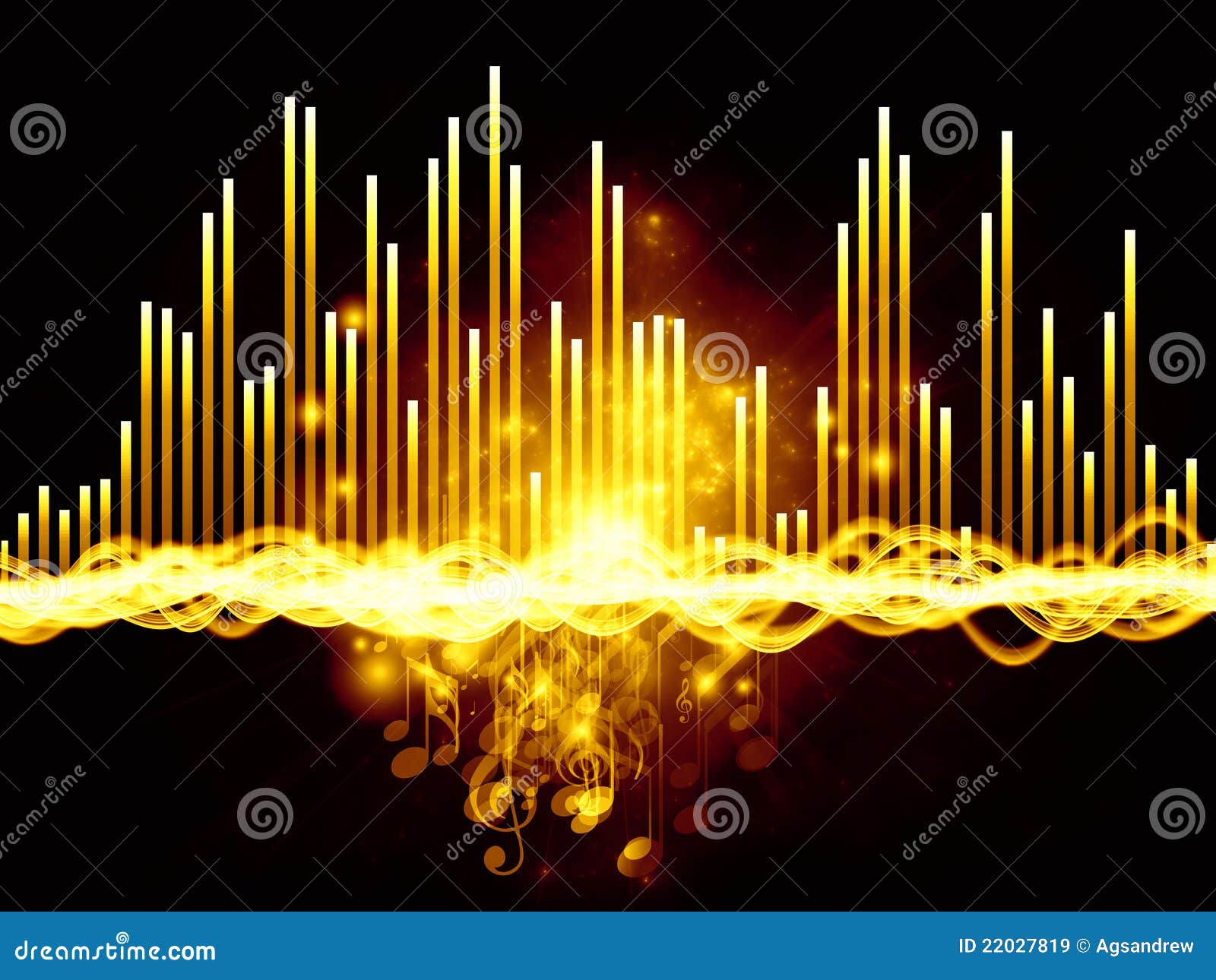 Lights of Music stock illustration. Illustration of black - 22027819