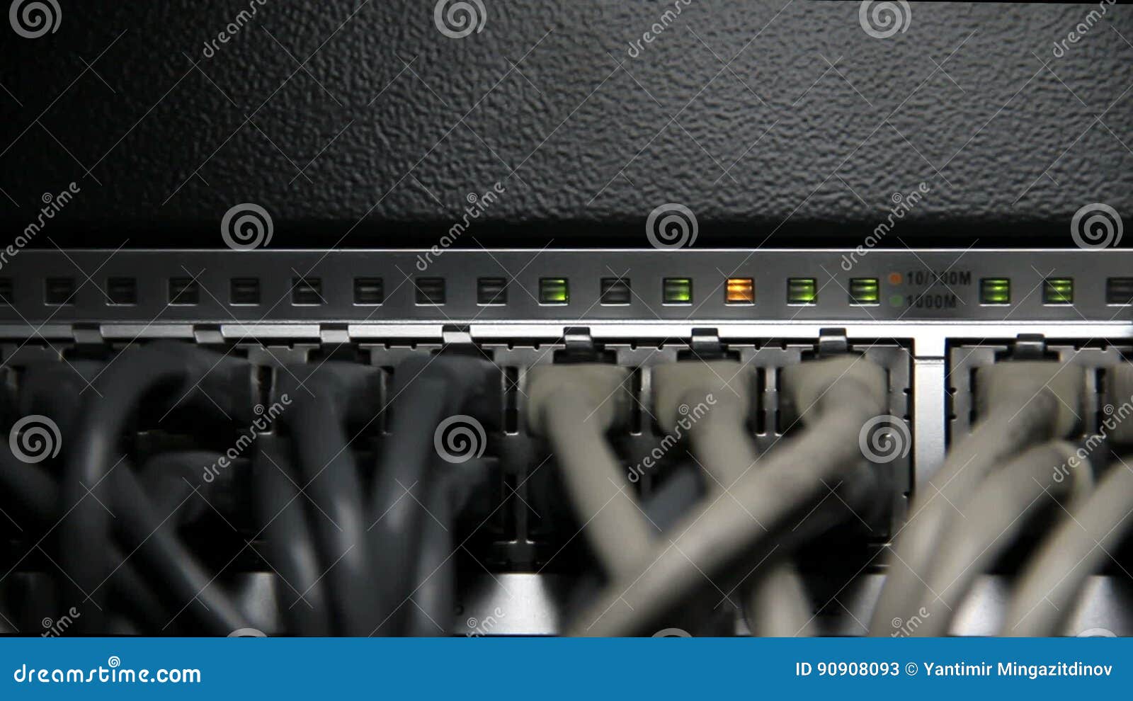 Lights on the Network Server Blur Effect Stock Video - Video of hosting ...