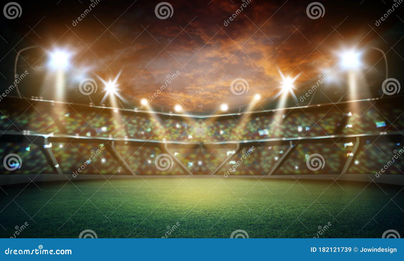 Lights at Night and Stadium Stock Image - Image of kick, clouds: 182121739