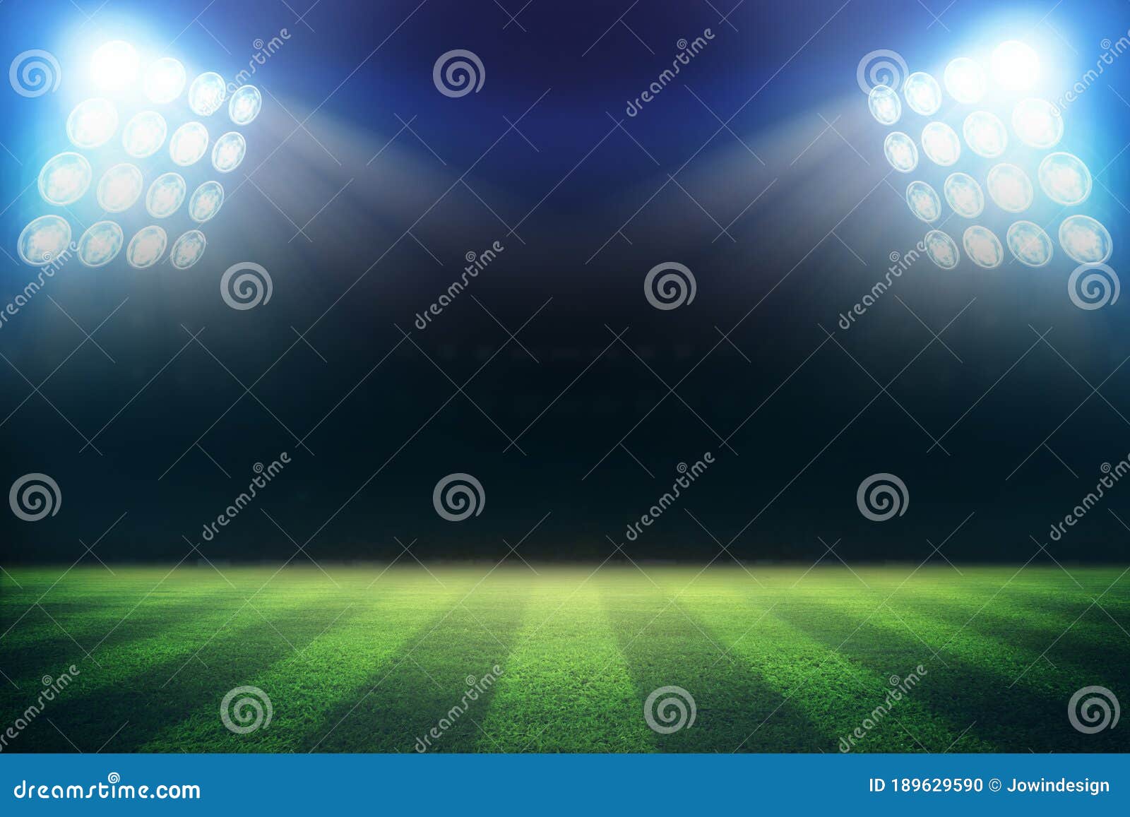 Lights at Night and Stadium Stock Photo - Image of football ...