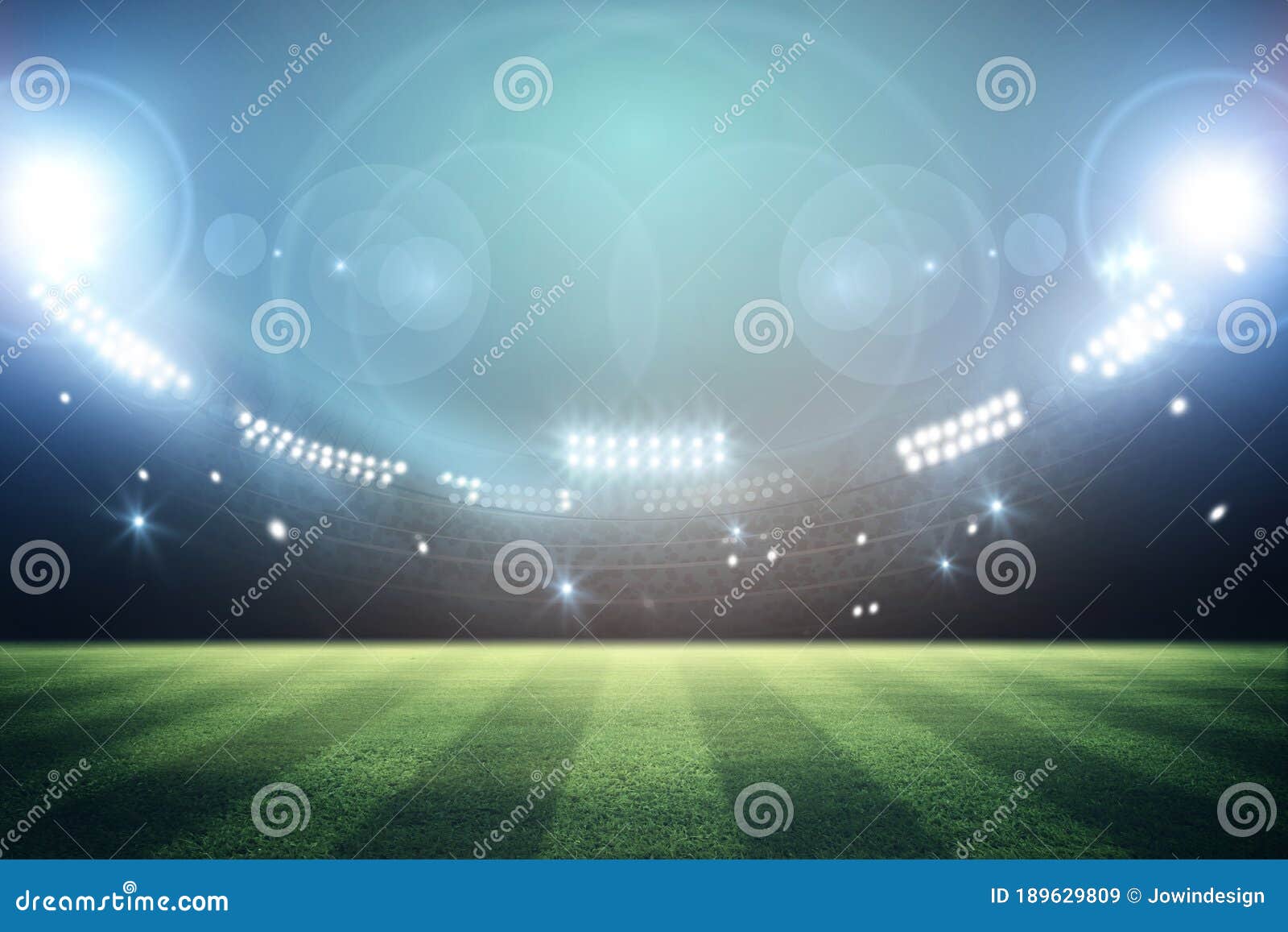 Lights at Night and Stadium Stock Image - Image of champion, fotball ...
