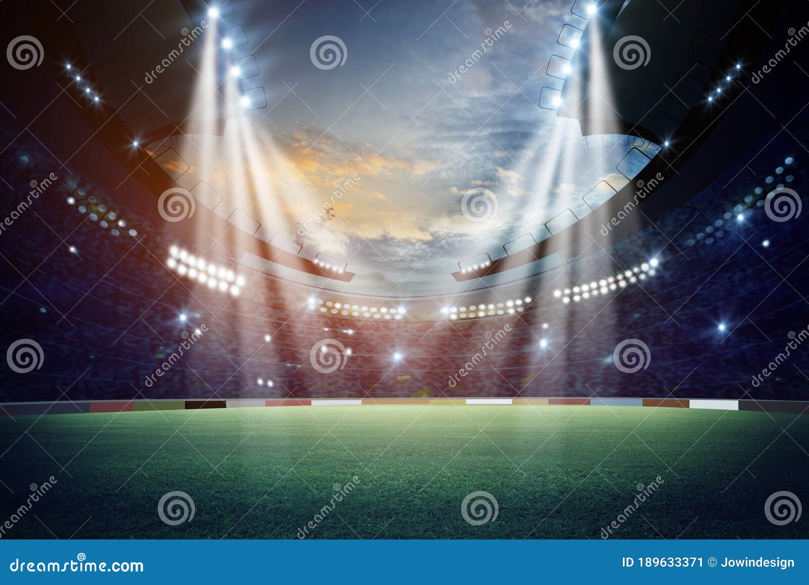 Lights at Night and Stadium Stock Image - Image of baseball ...