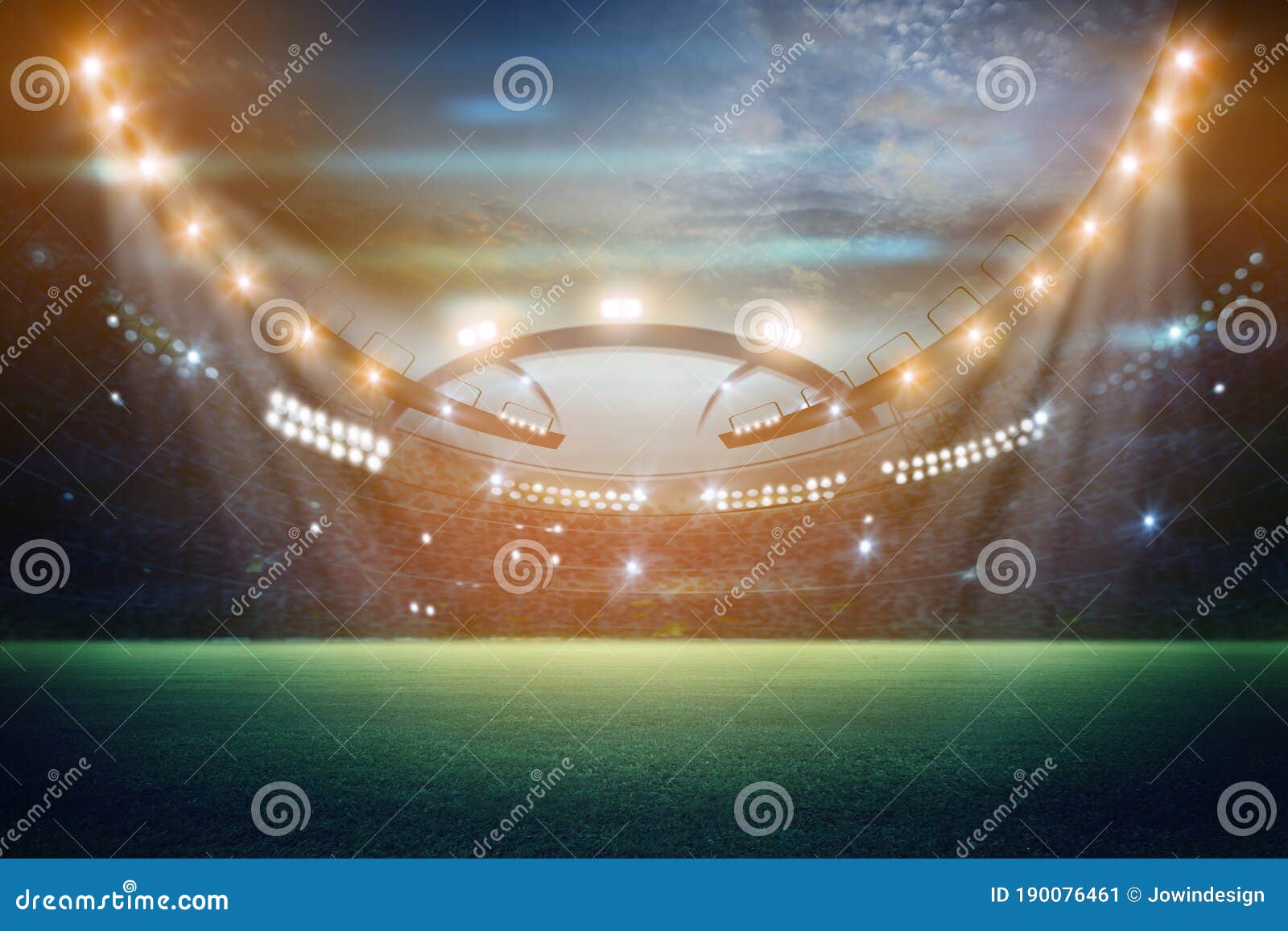 Lights at Night and Stadium Stock Image - Image of ball, lights: 190076461