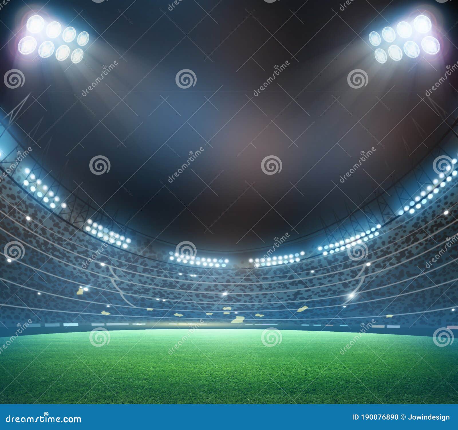 Lights at Night and Stadium Stock Photo - Image of ground, lamp: 190076890