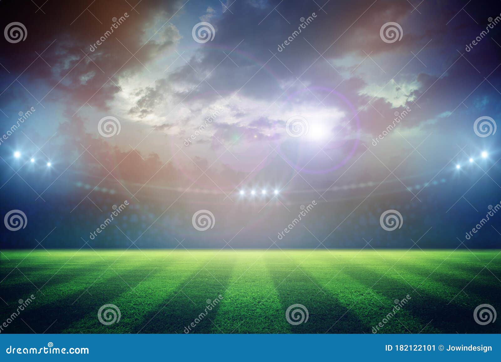 Lights at Night and Stadium Stock Image - Image of illumination, line ...