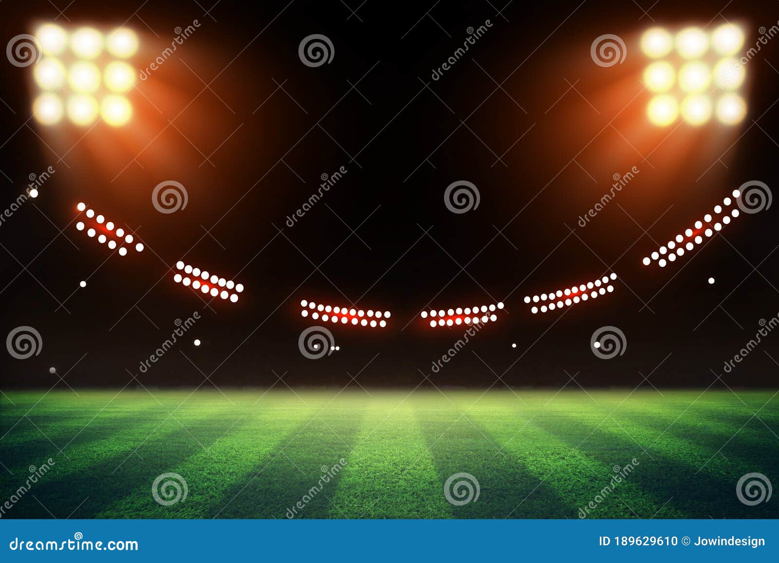 Lights at Night and Stadium Stock Photo - Image of green, brazil: 189629610
