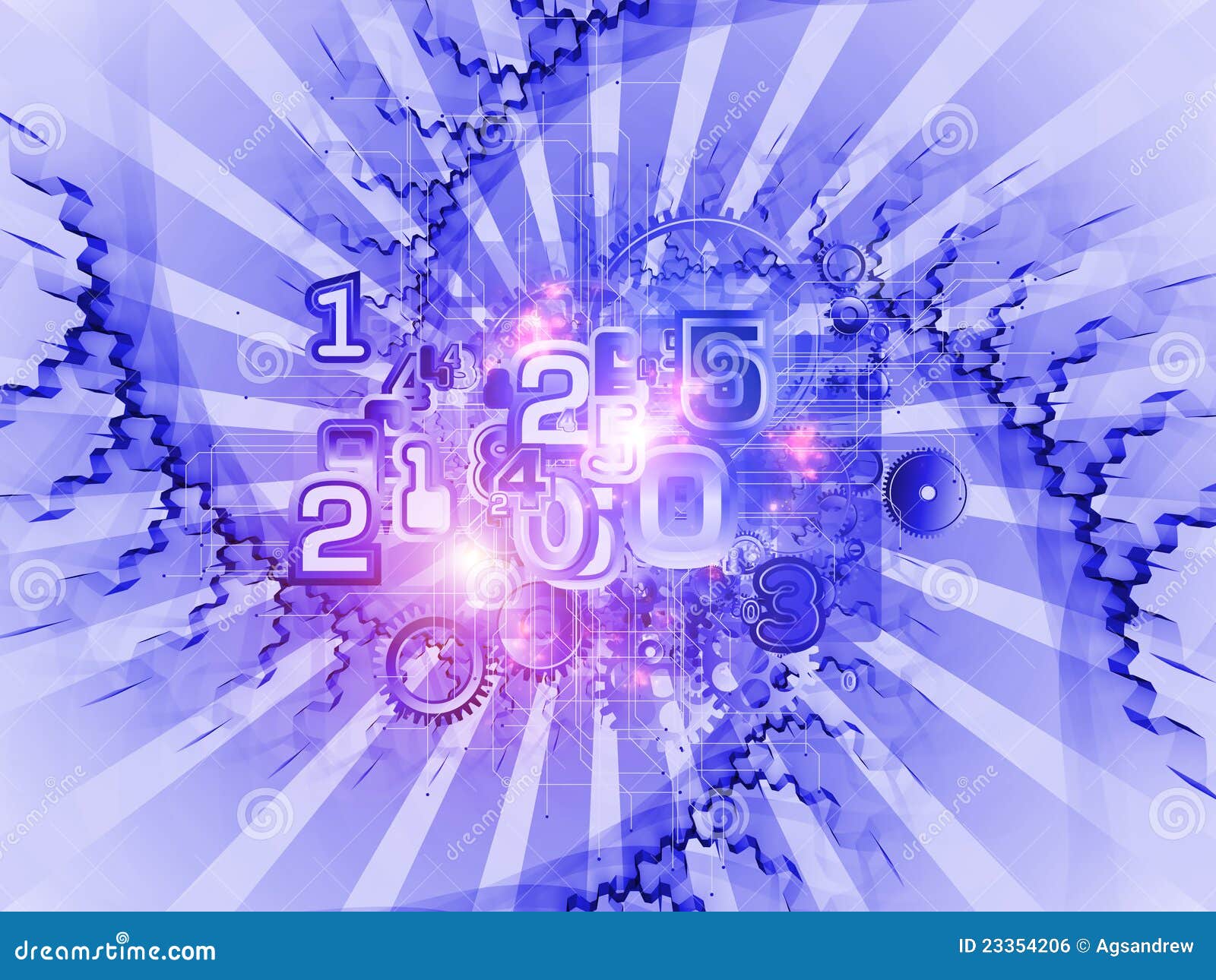 Lights of numbers stock illustration. Illustration of number - 23354206
