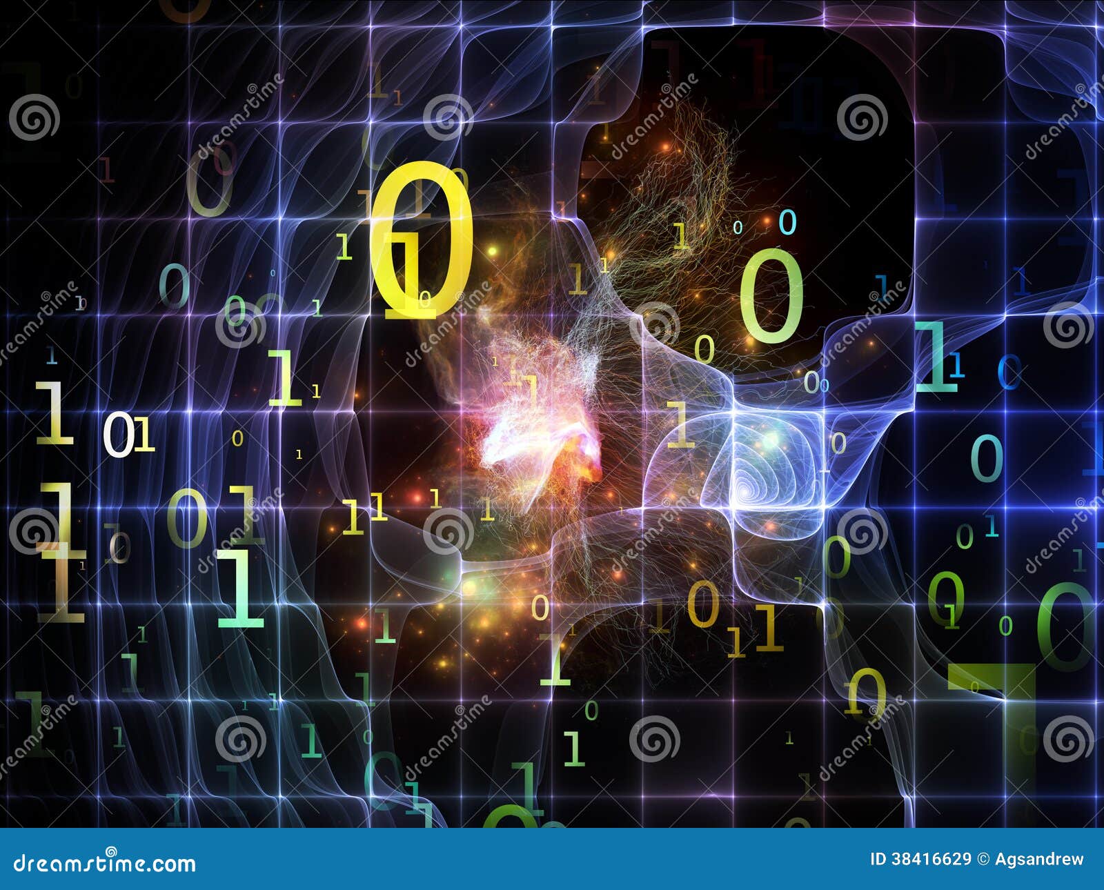Lights of Numbers stock illustration. Illustration of element - 38416629