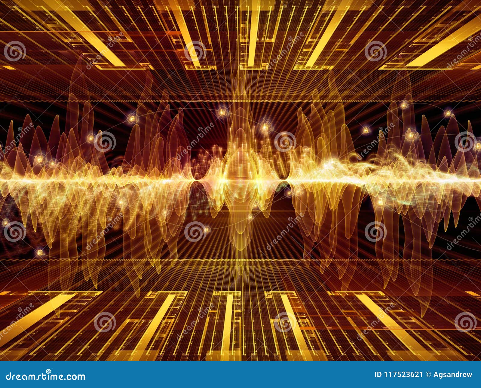 Lights of Oscillation stock illustration. Illustration of code - 117523621